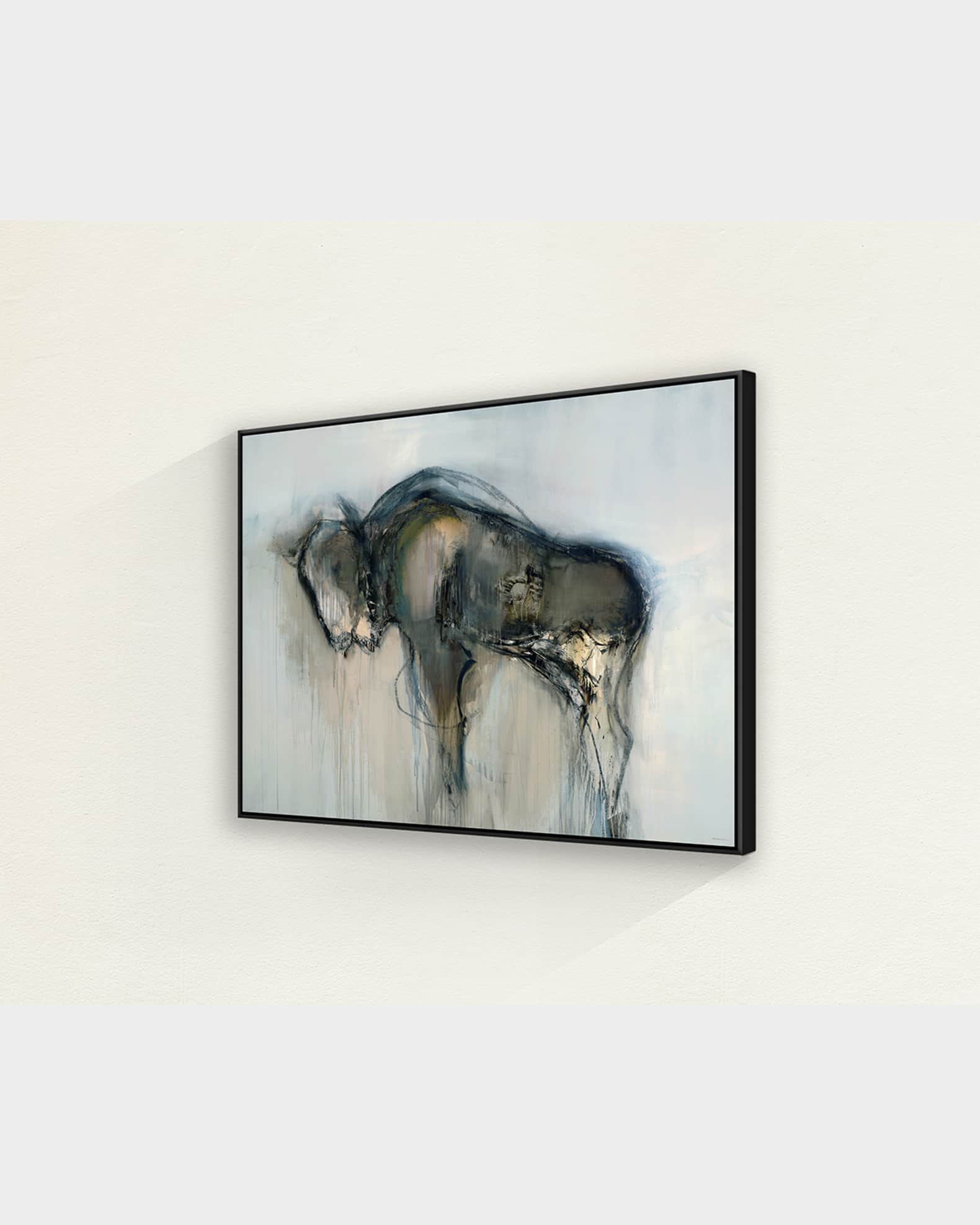 "Blue Buffalo" Framed Giclee by Sarah Stockstill, 66" x 49" | Horchow