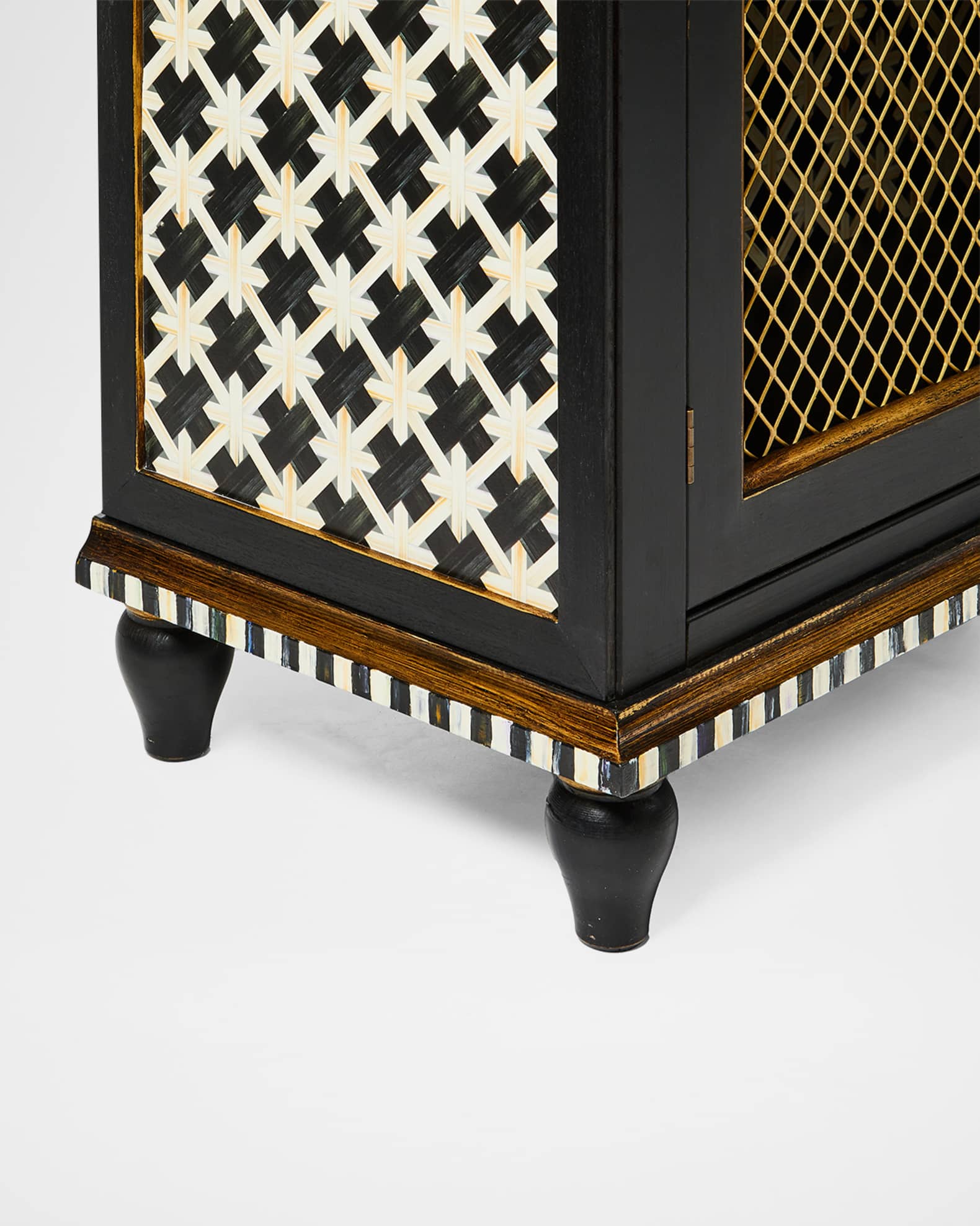 MacKenzie-Childs Courtly Criss-Cross Small Cabinet | Horchow