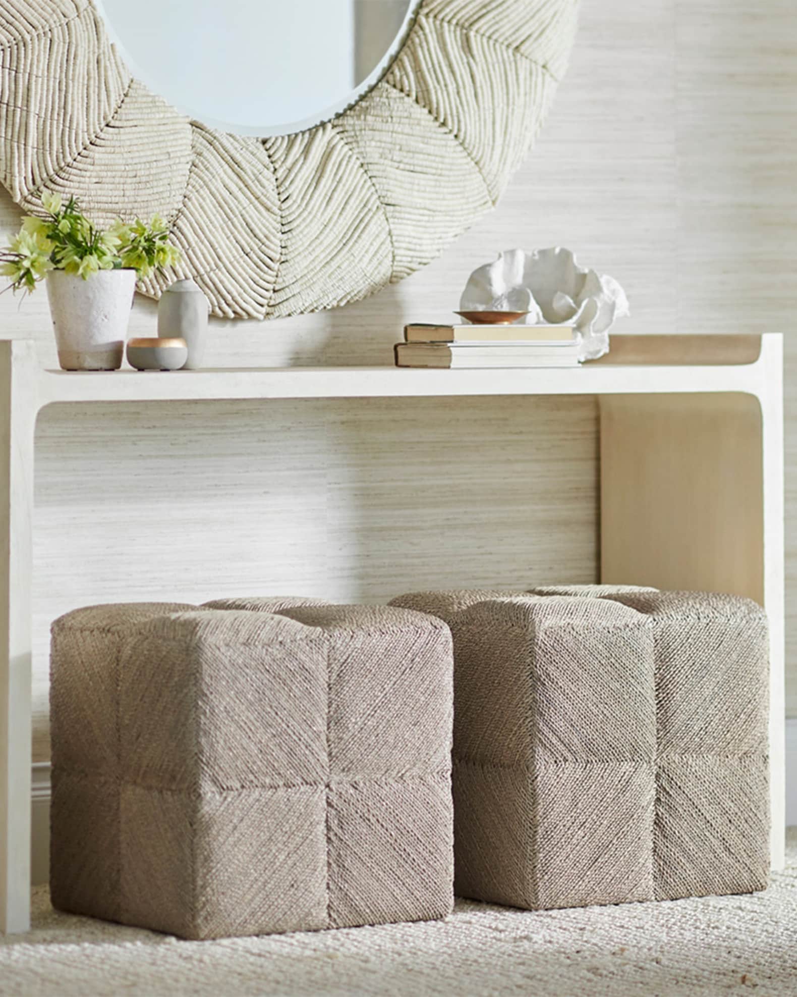 Palecek Ainsley Abaca Stool | Horchow