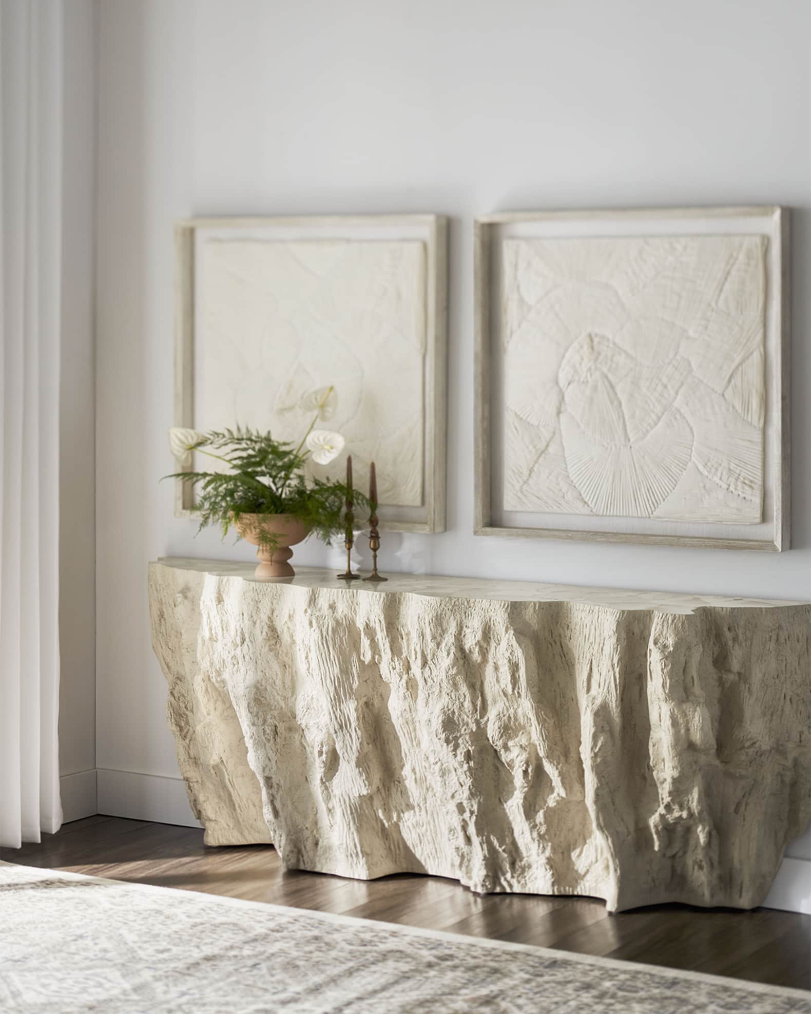 Palecek Camilla Fossilized Clam Console Table, 84.5" | Horchow