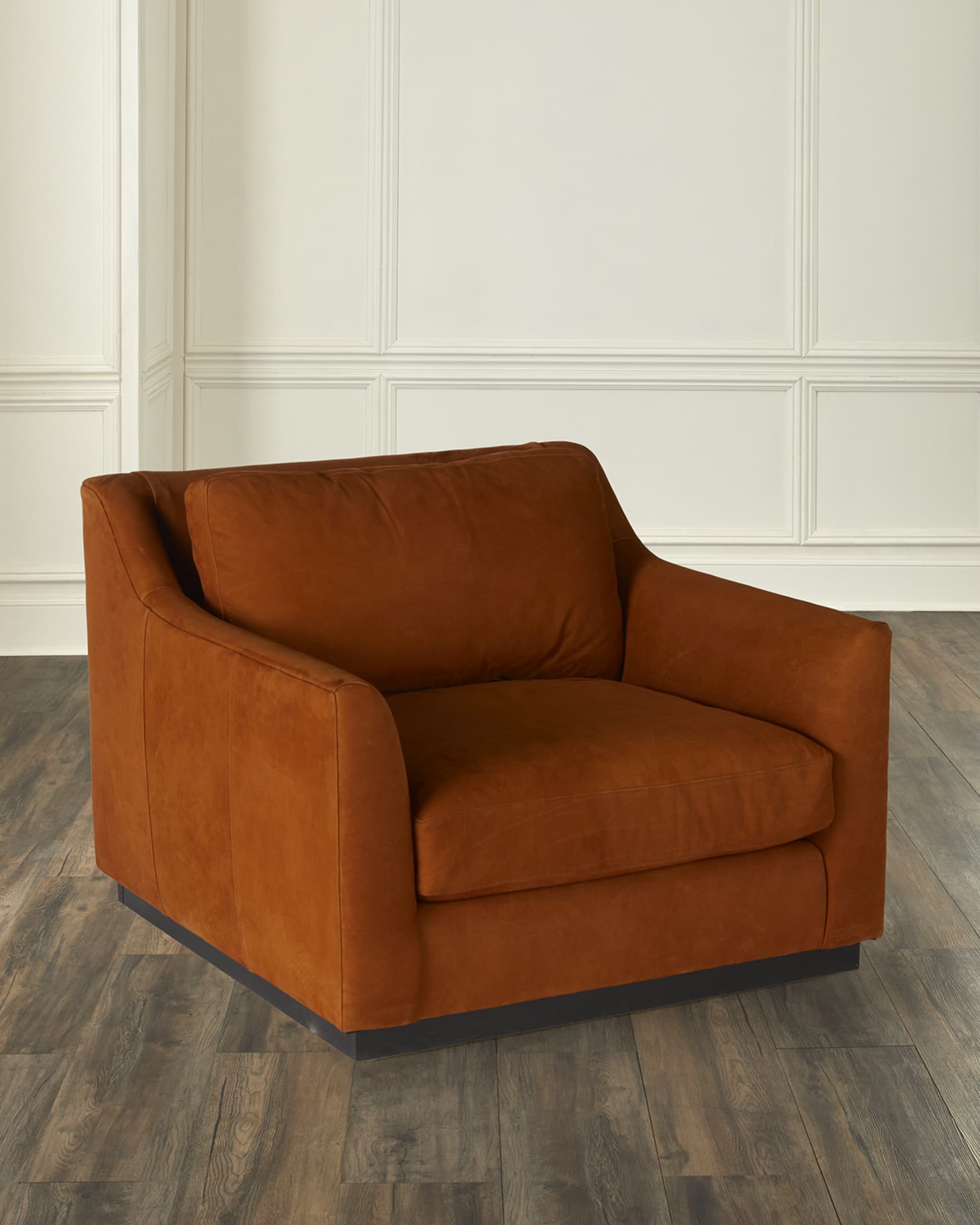M by Hooker Furnishings Jasmine Leather Slope Arm Chair Horchow