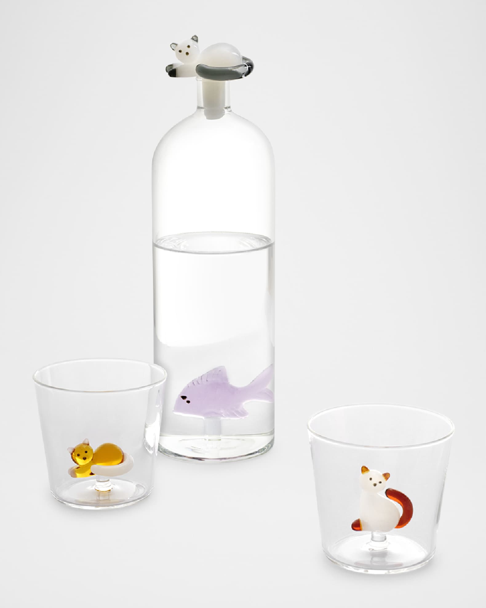 ICHENDORF Tabby Cat Fish & Cat Mug, 15 oz. | Horchow