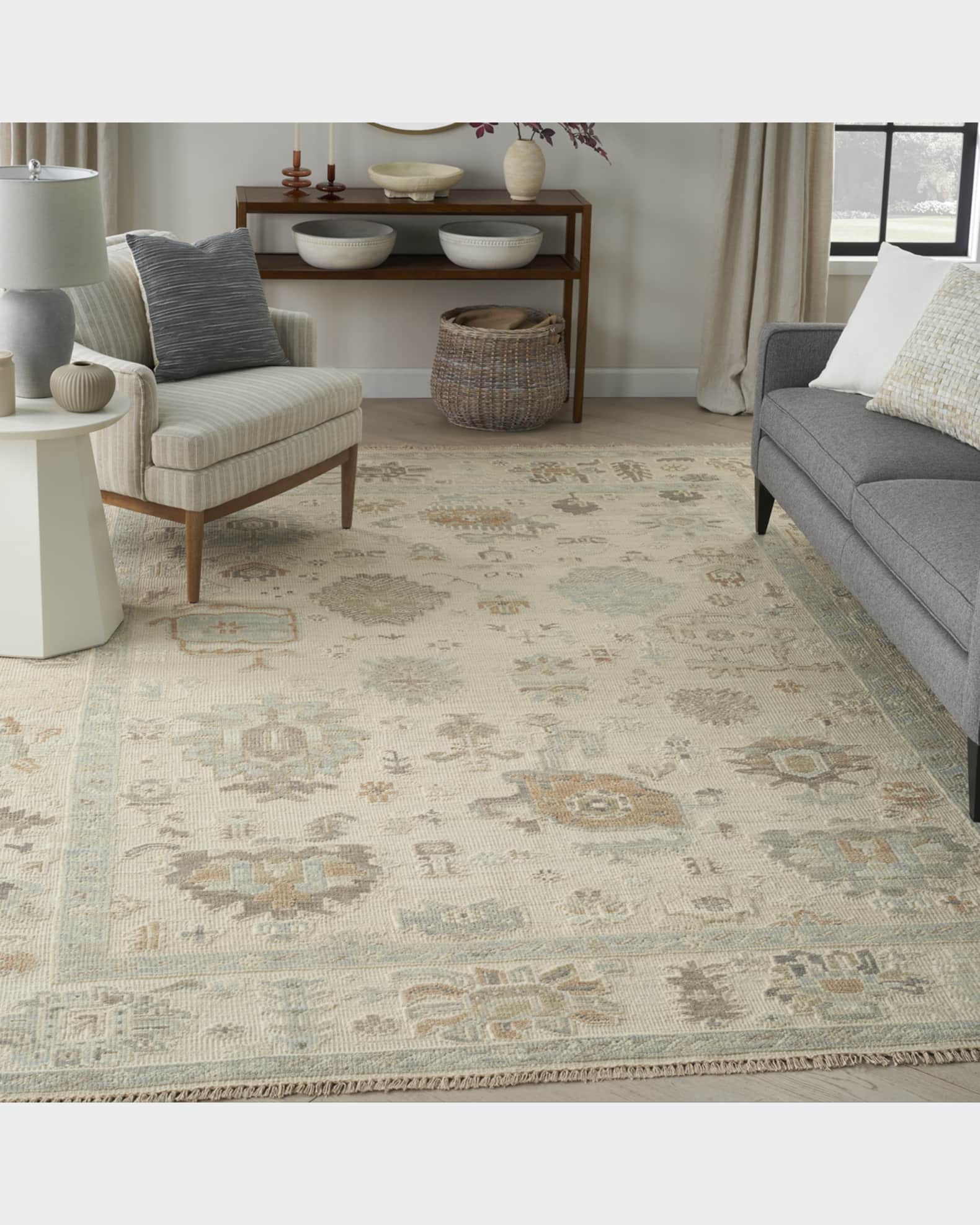 Nourison Whispers Beige Hand-Knotted Rug, 8' x 10' | Horchow