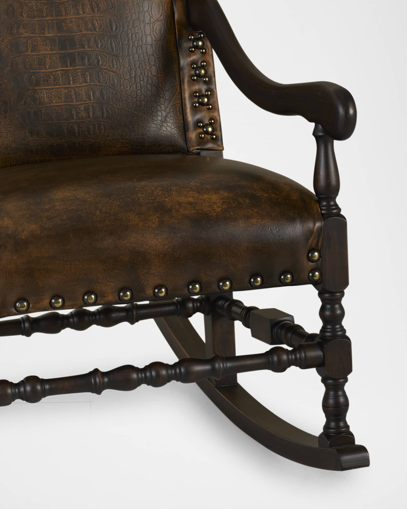 Old Hickory Tannery Scipio Leather Rocking Chair | Horchow