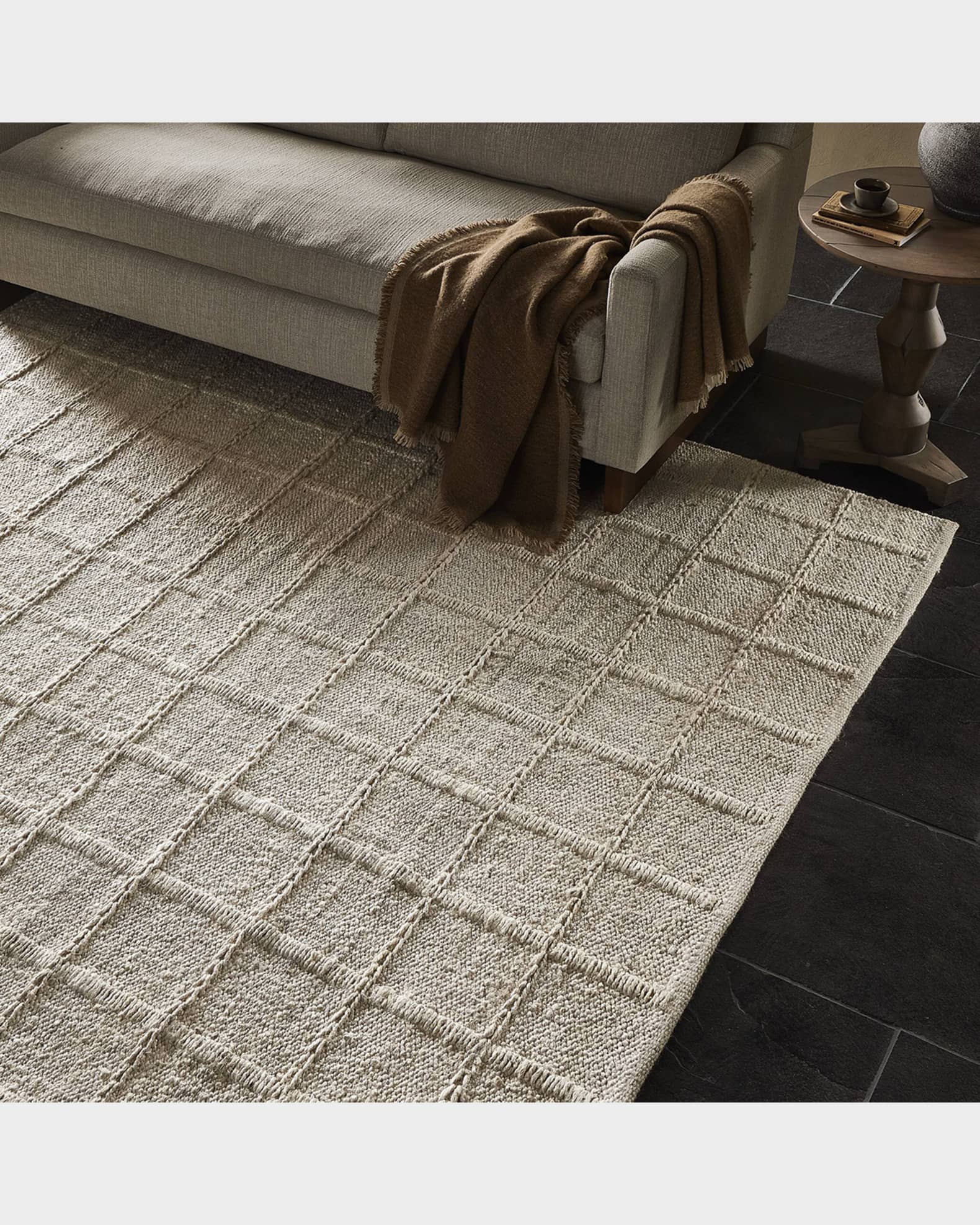 Four Hands Grid Hand-Woven Jute Rug, 10' x 14' | Horchow