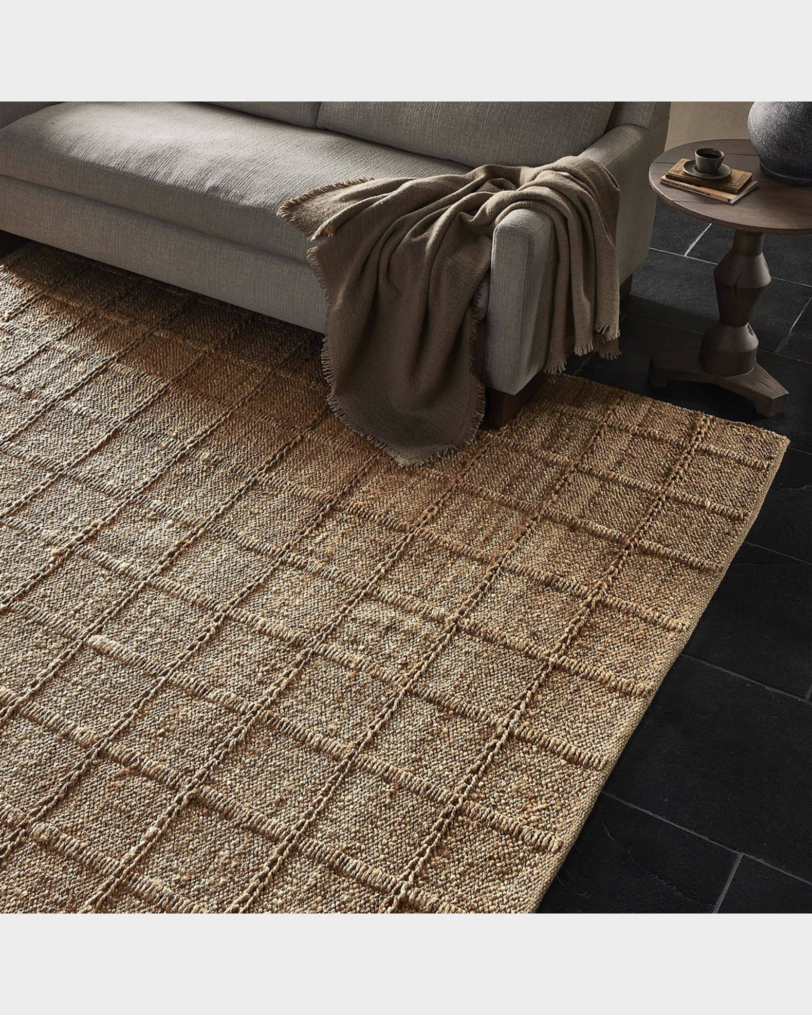 Four Hands Grid Hand-Woven Jute Rug, 8' x 10' | Horchow