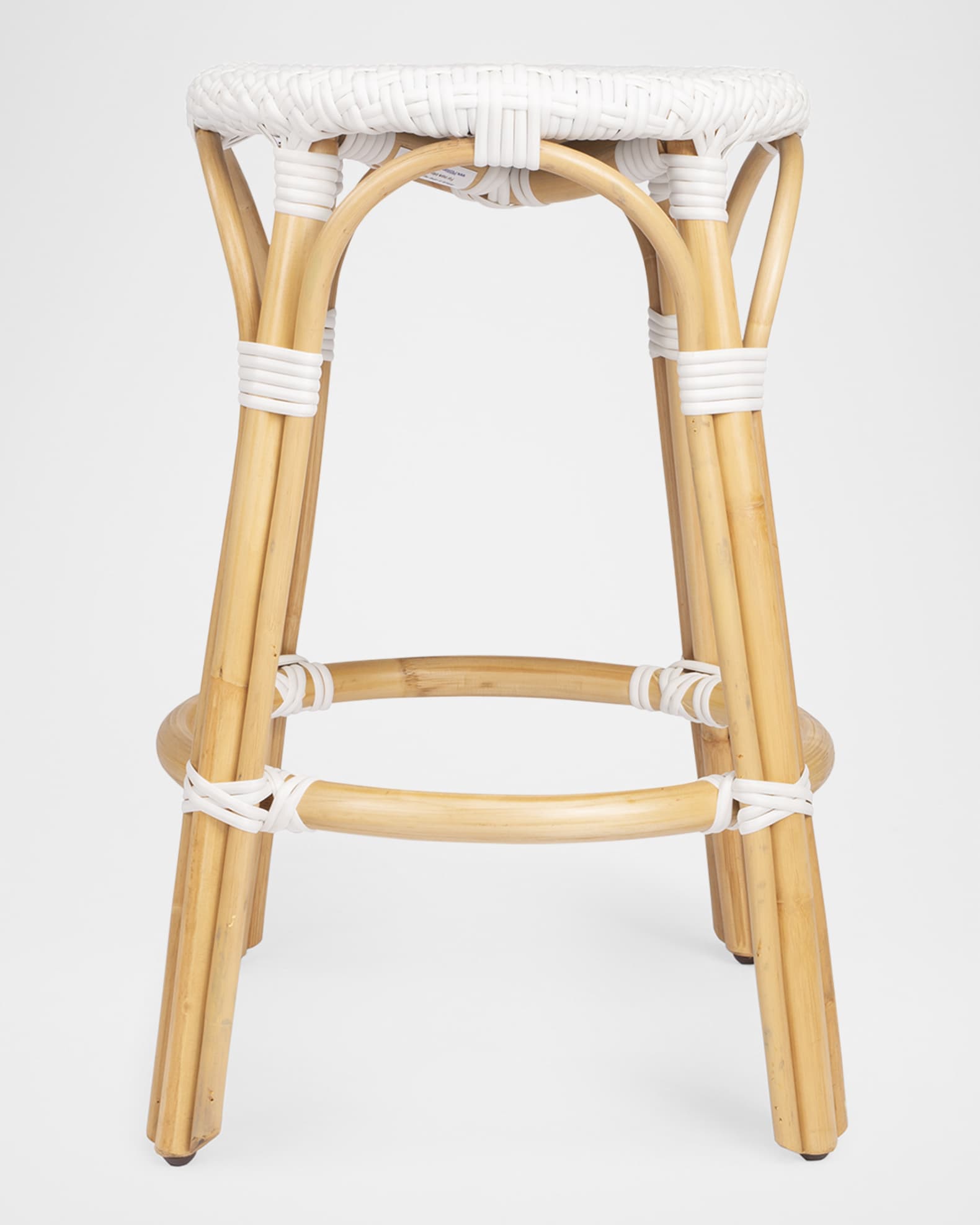 Butler Specialty Co Tobias 24" Rattan Counter Stool, White | Horchow