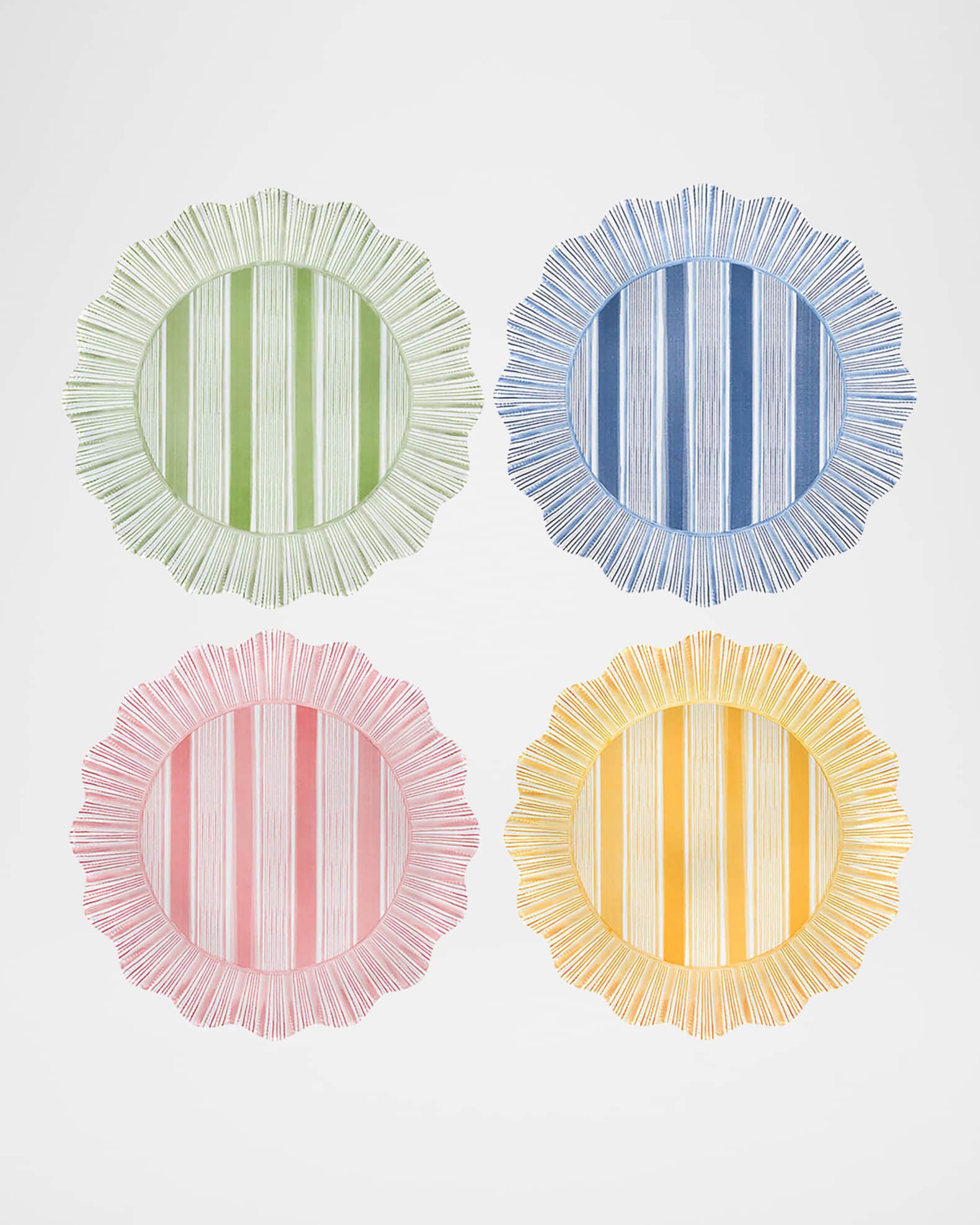 Juliska Cabana Stripe Melamine Assorted Dinner Plates, Set of 4 | Horchow