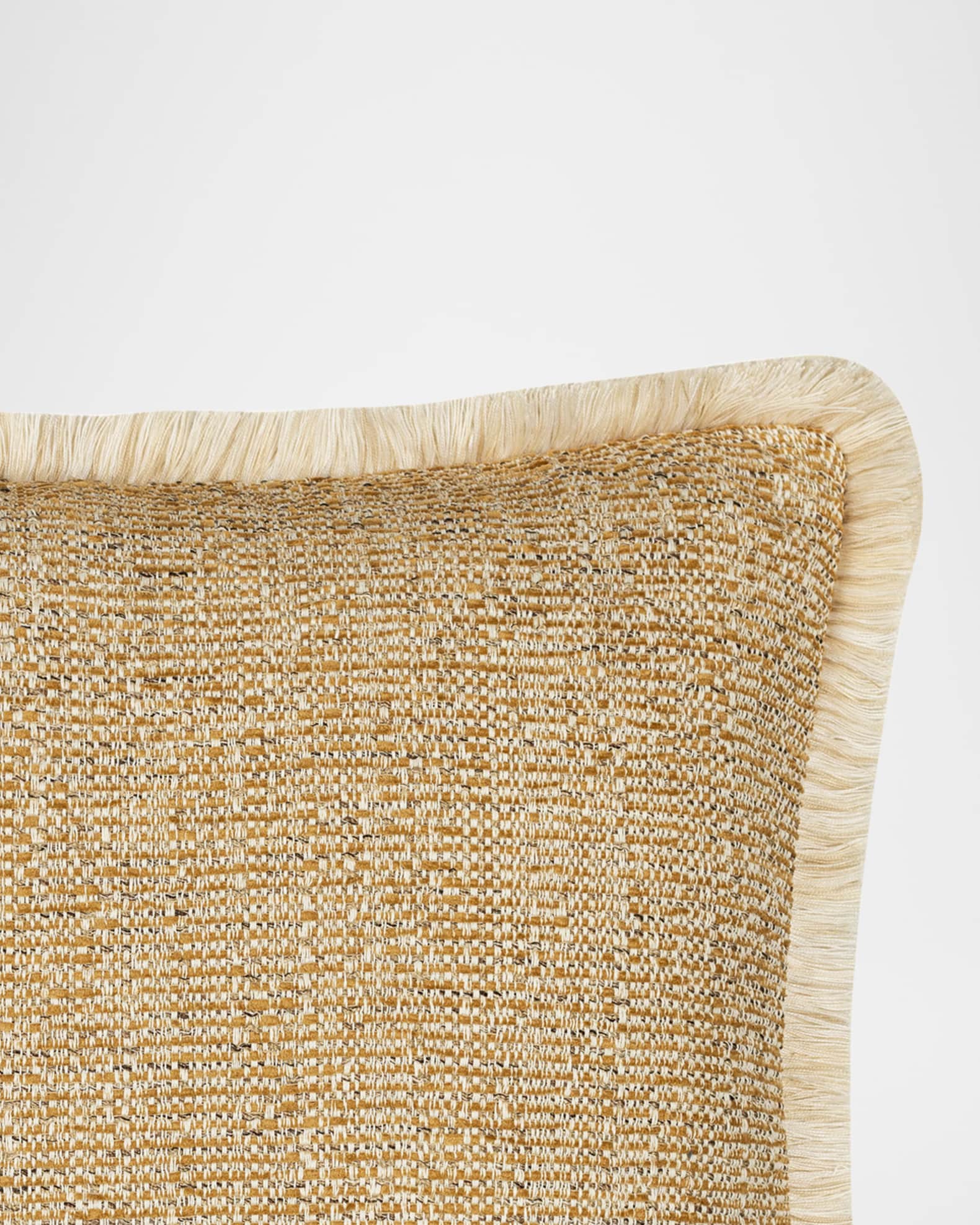 Elaine Smith Golden Hour Fringed Indoor/Outdoor Pillow, 20" Square ...