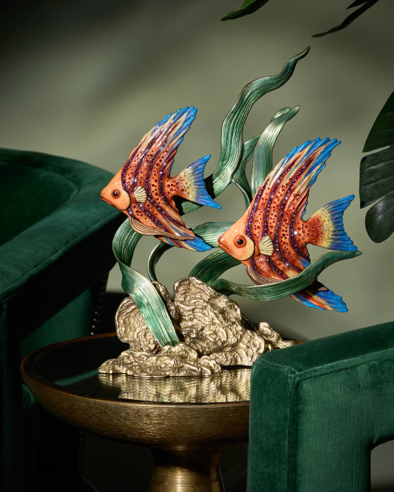 Jay Strongwater Simone & Jacques Swimming Angel Fish | Horchow