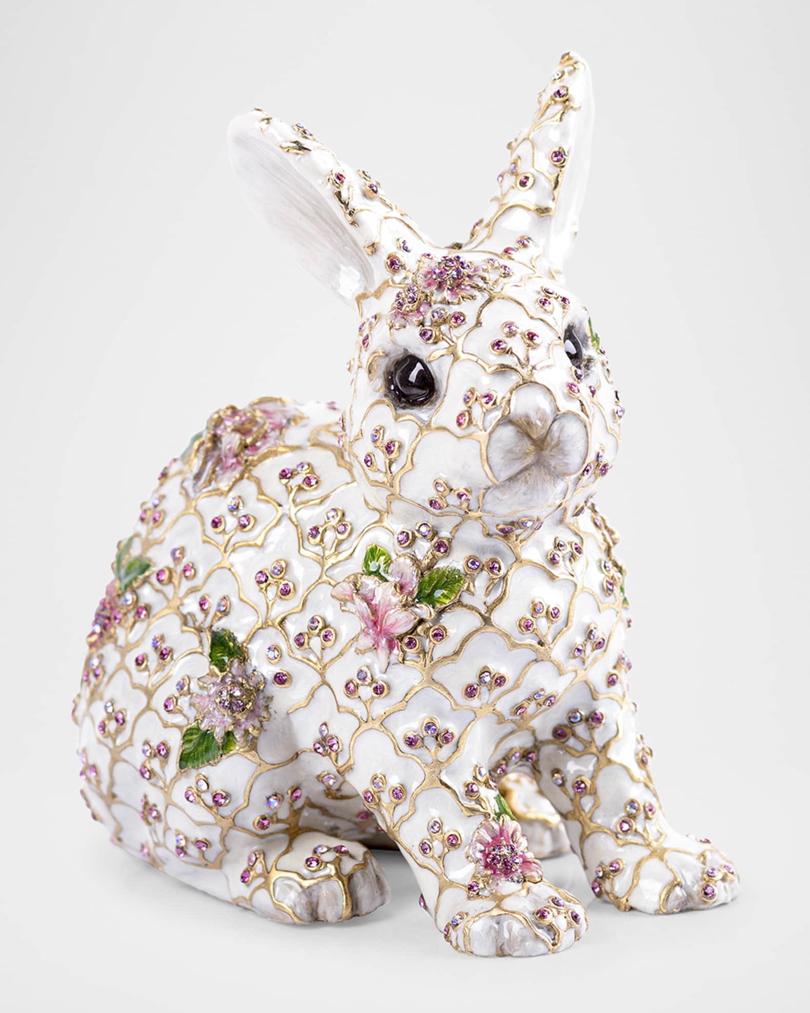 Jay Strongwater Jing Floral Rabbit Figurine | Horchow