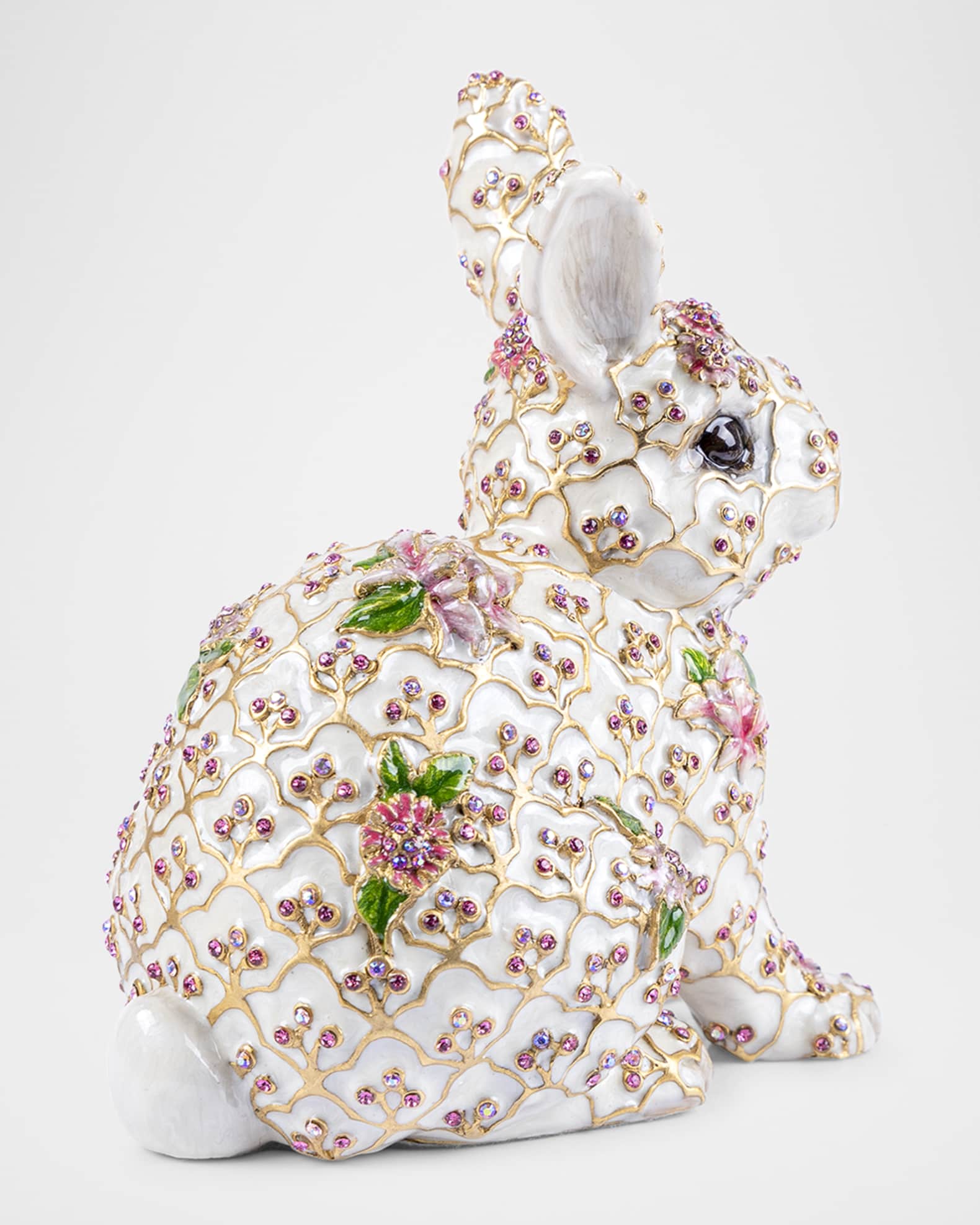 Jay Strongwater Jing Floral Rabbit Figurine | Horchow