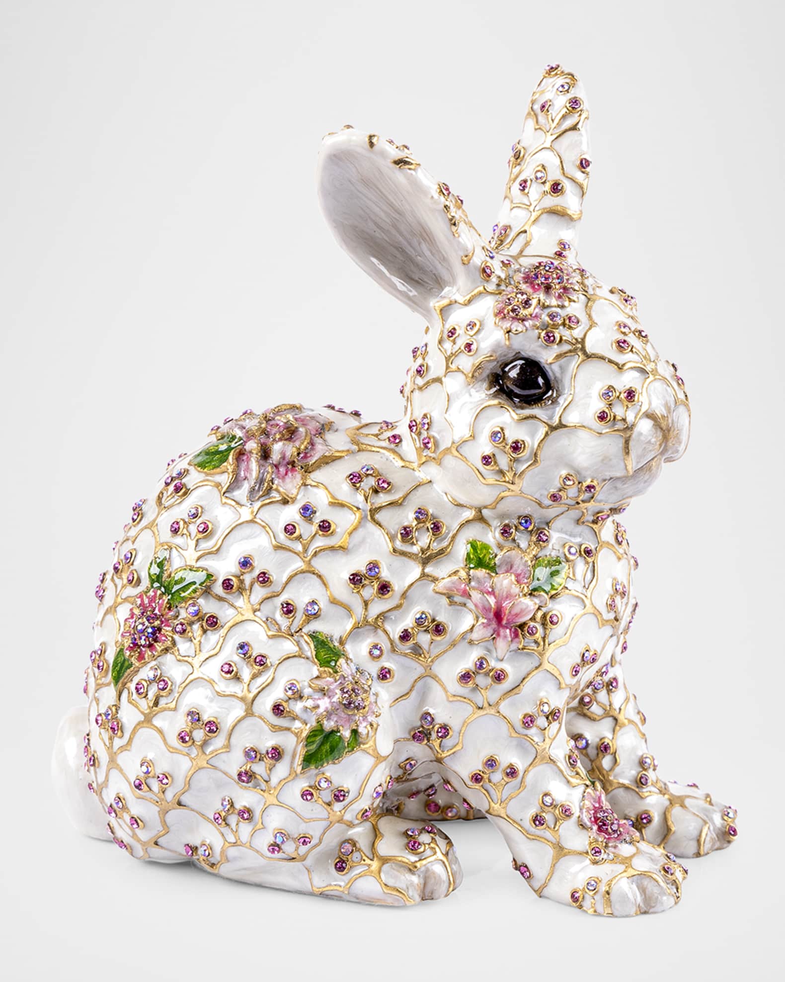 Jay Strongwater Jing Floral Rabbit Figurine | Horchow