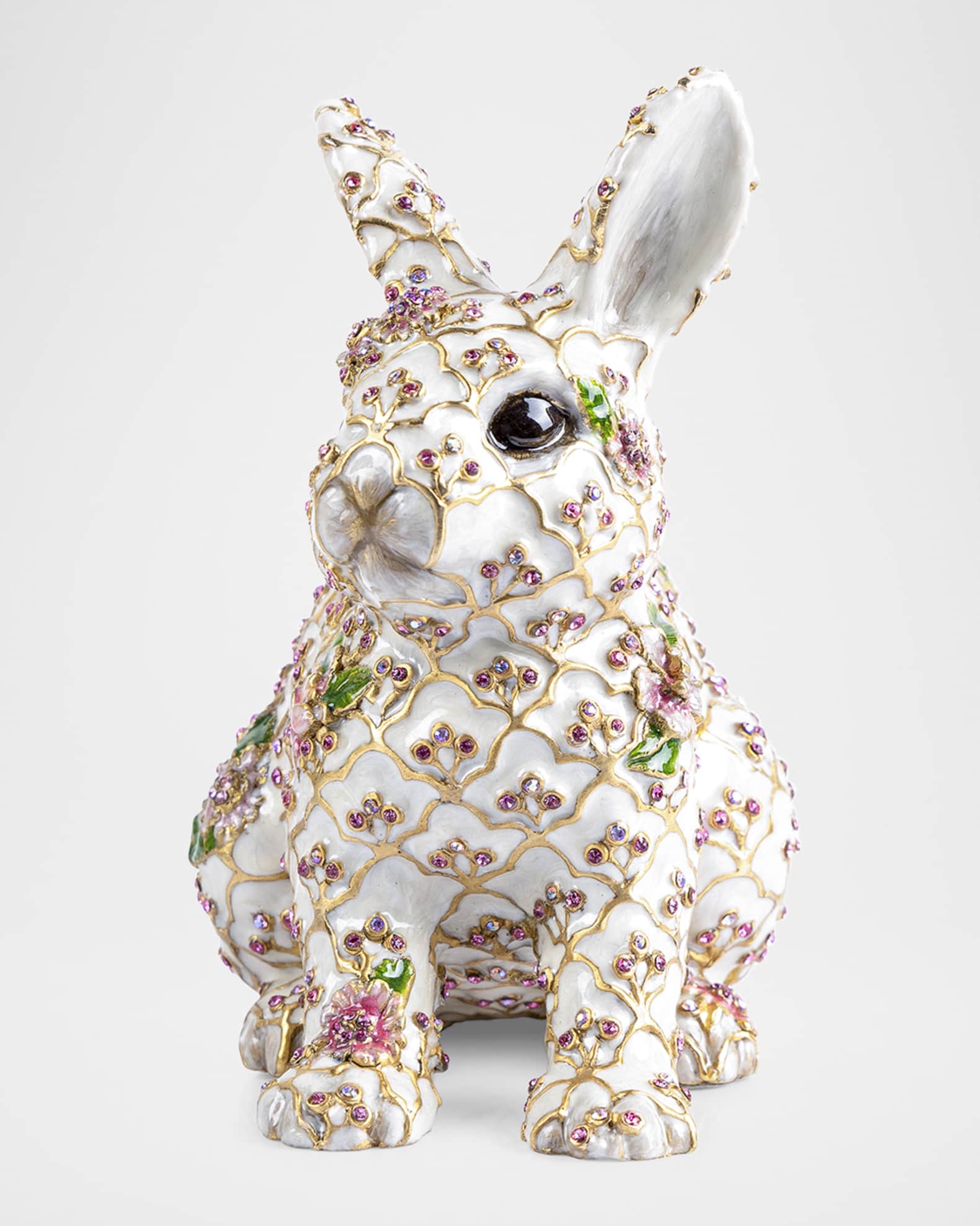 Jay Strongwater Jing Floral Rabbit Figurine | Horchow