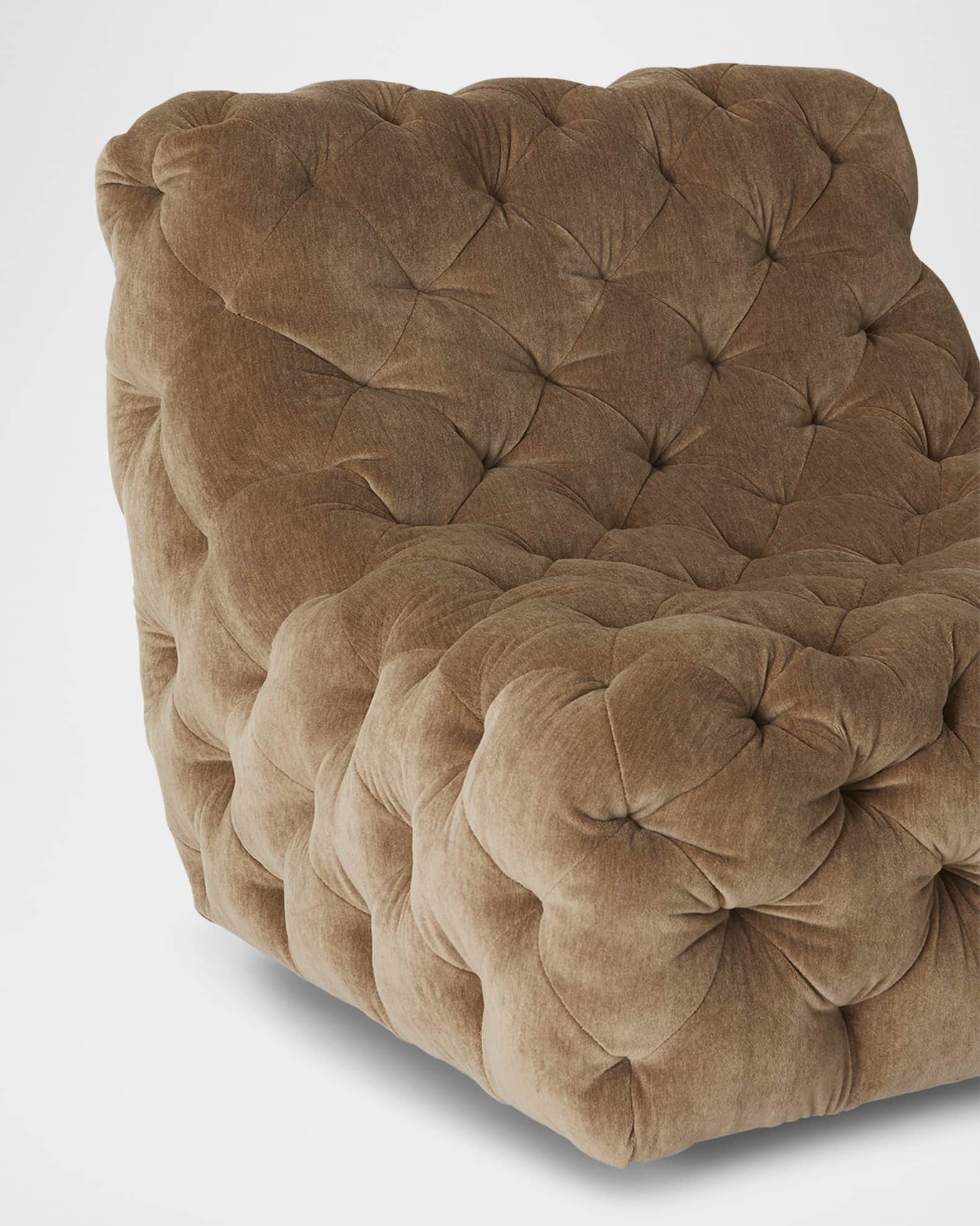 Bernhardt Rigby Diamond-Tufted Swivel Chair | Horchow