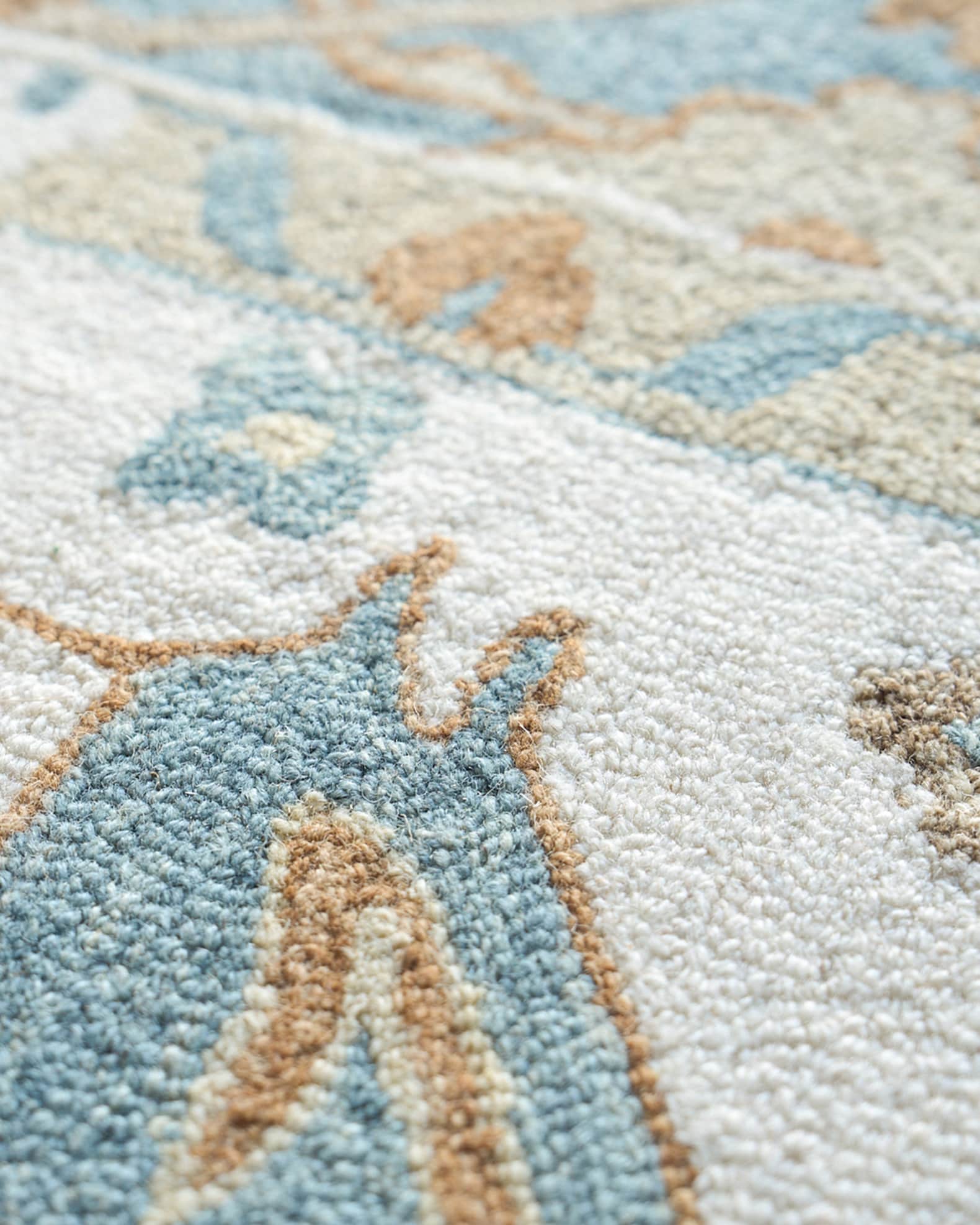 Exquisite Rugs Claremont Hand-Tufted Light Blue Oushak Rug, 8' x 10 ...