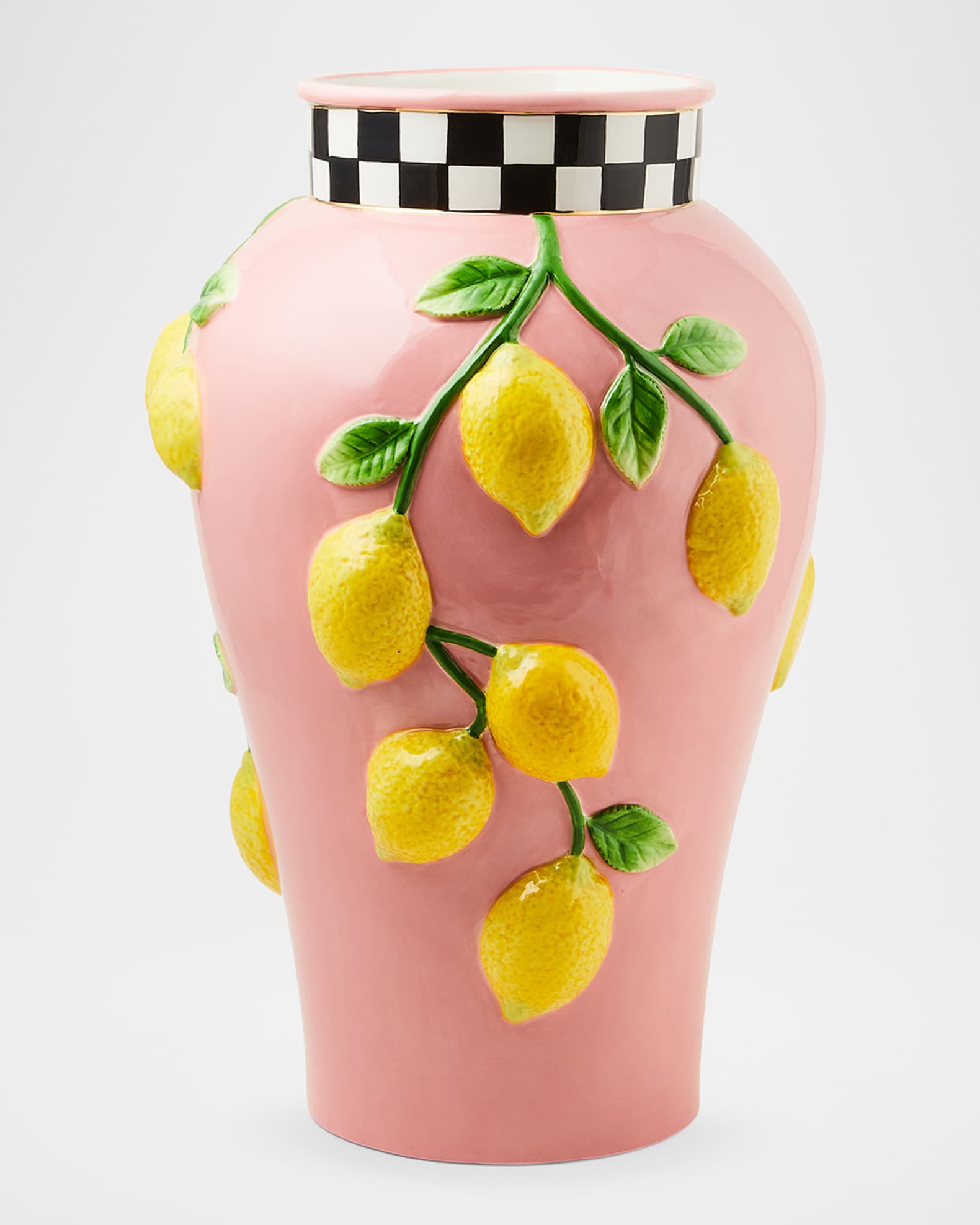 MacKenzie-Childs Tutti Frutti Lemon Vase | Horchow