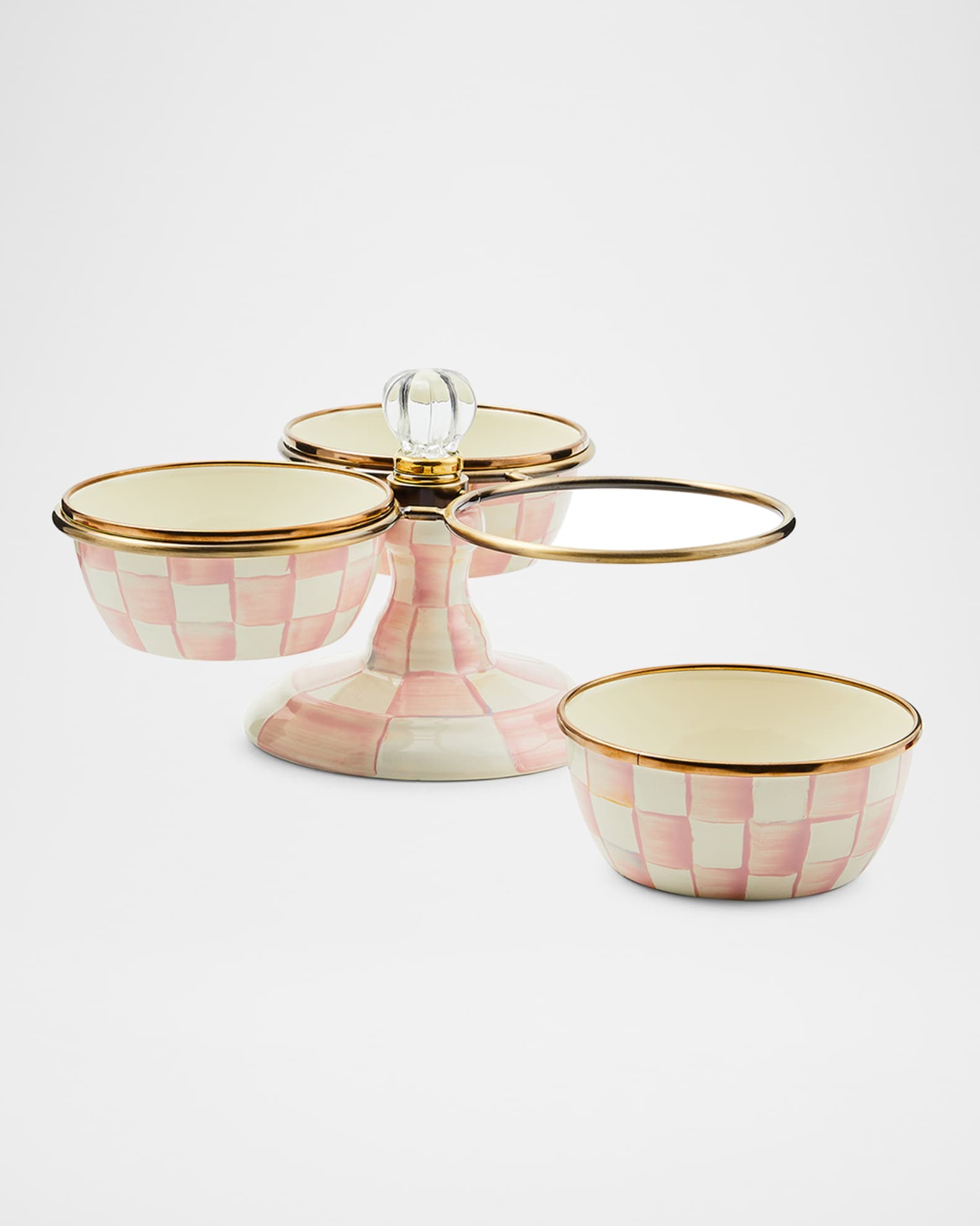 MacKenzie-Childs Rosy Check Triplicity | Horchow