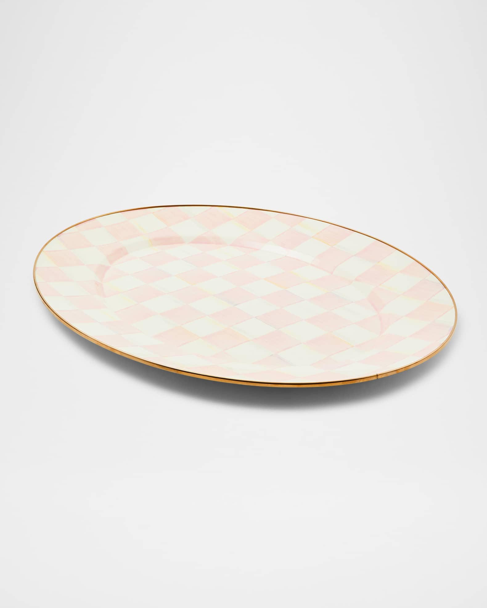 MacKenzie-Childs Rosy Check Large Oval Platter | Horchow