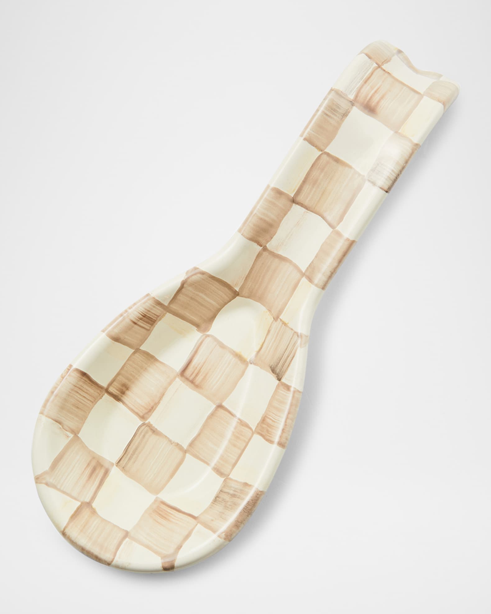 MacKenzie-Childs Mocha Check Spoon Rest | Horchow