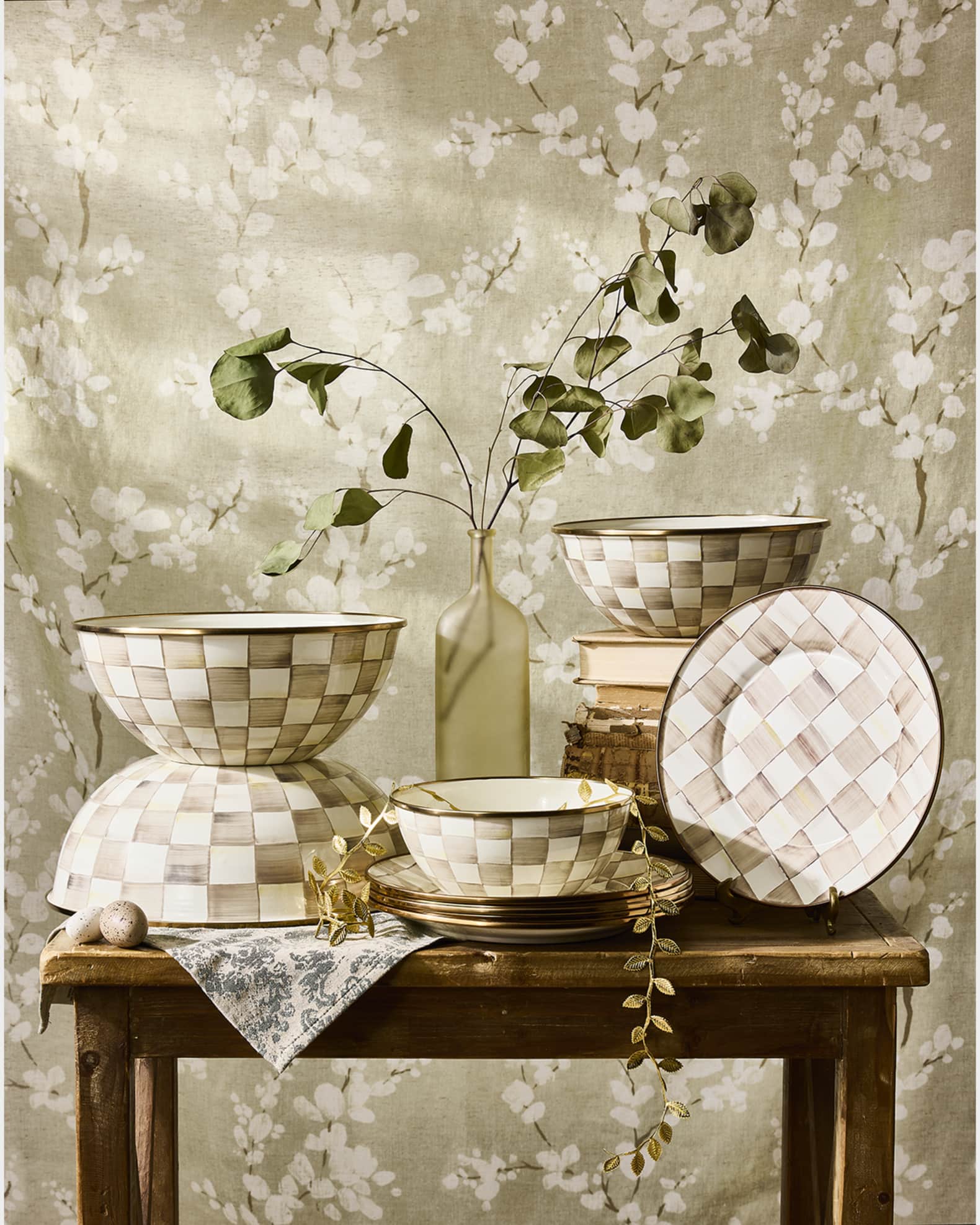 MacKenzie-Childs Mocha Check Extra Large Everyday Bowl | Horchow
