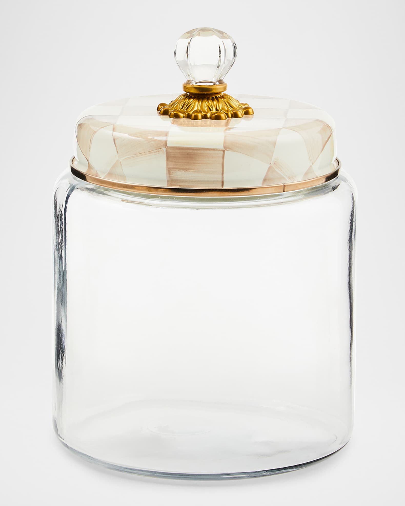 MacKenzie-Childs Mocha Check Large Kitchen Canister | Horchow