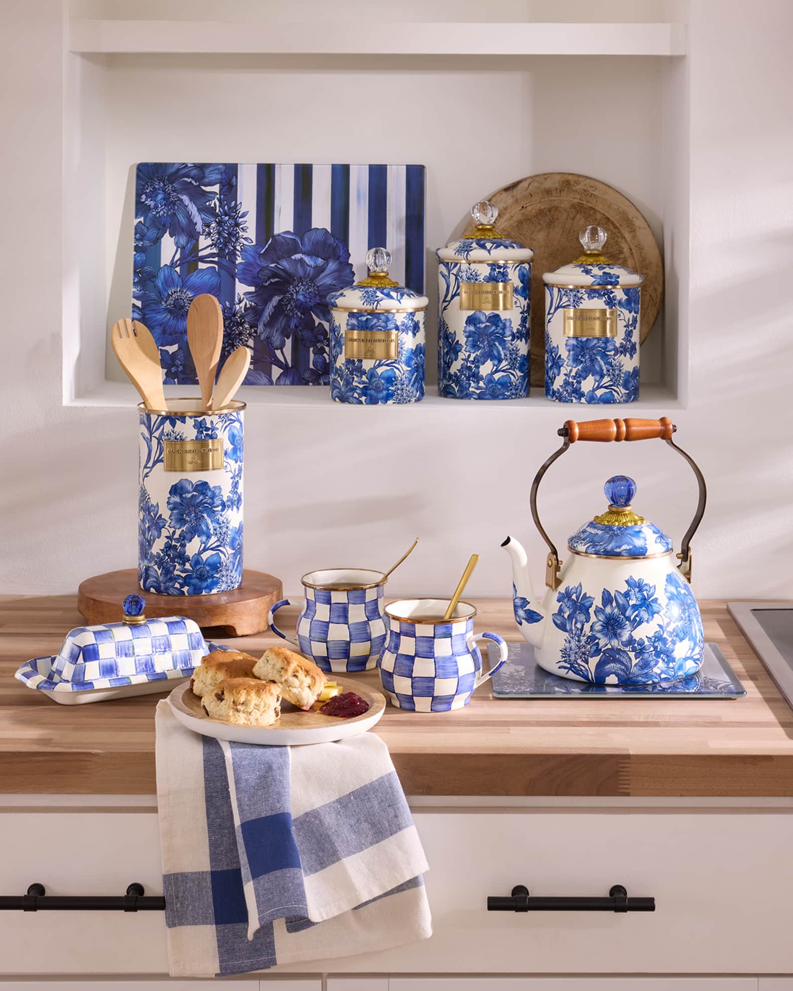 MacKenzie-Childs Royal English Garden Large Canister, 64 oz. | Horchow