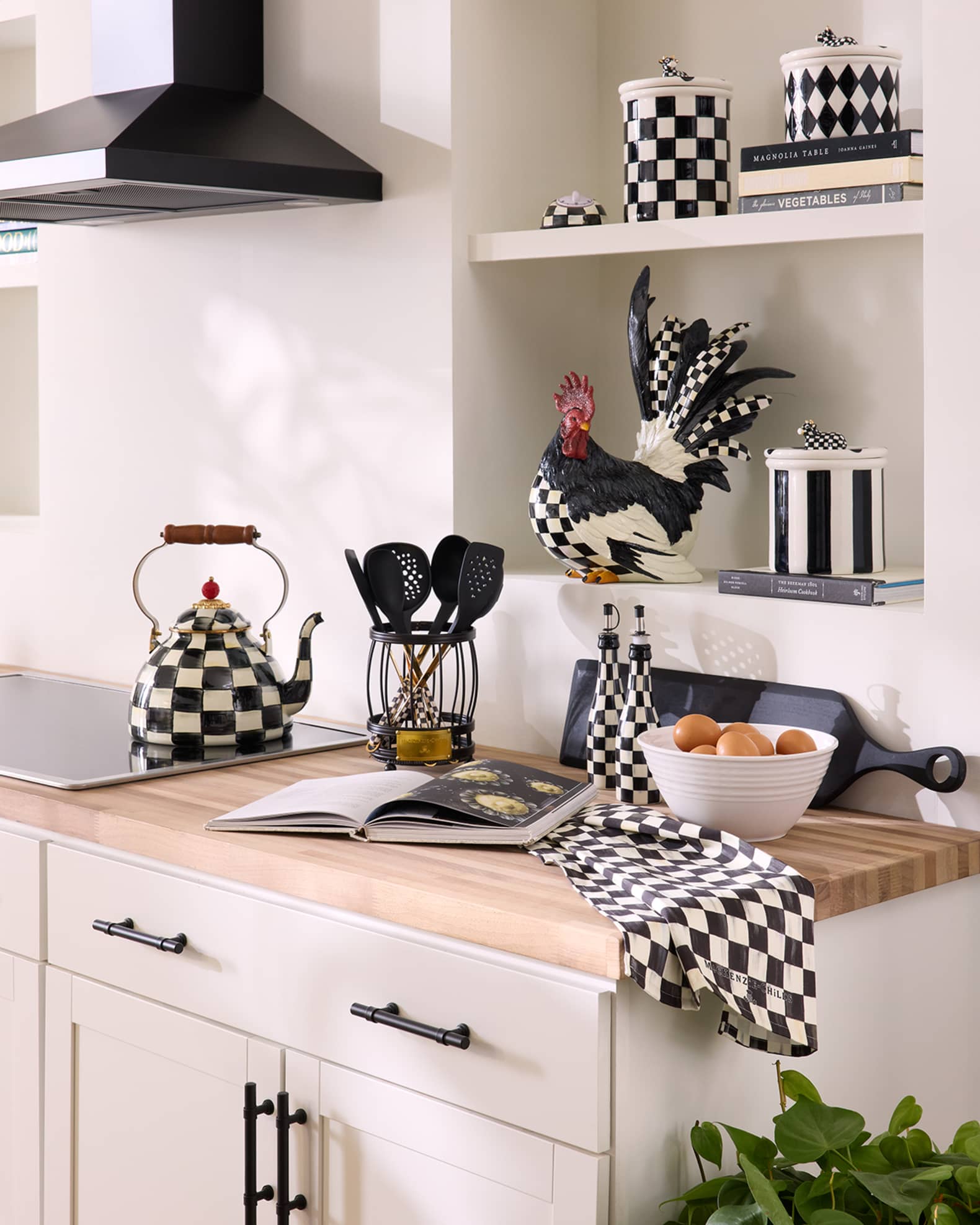 MacKenzie-Childs Courtly Check Utensil Caddy Set | Horchow