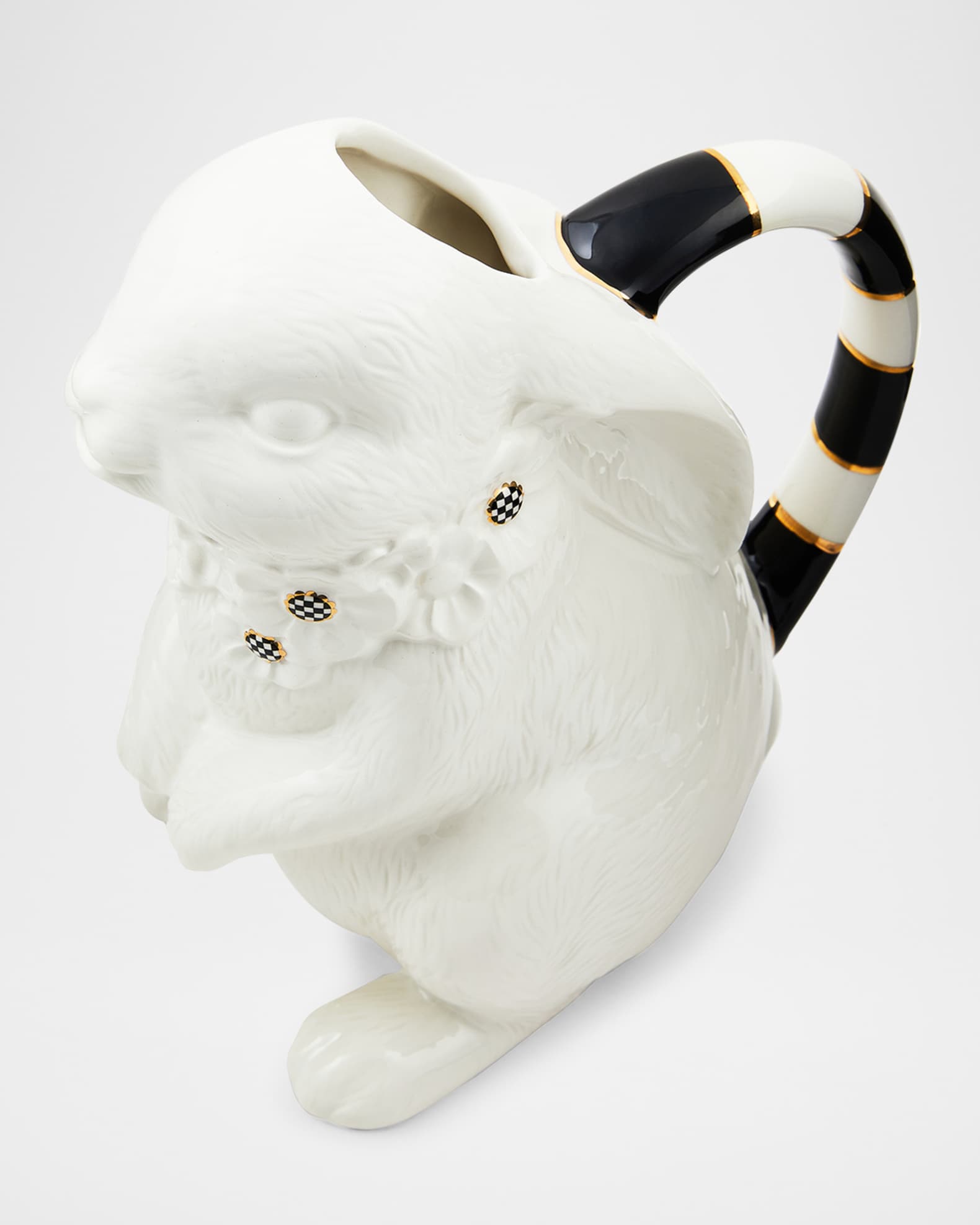 MacKenzie-Childs White Rabbit Ceramic Pitcher | Horchow