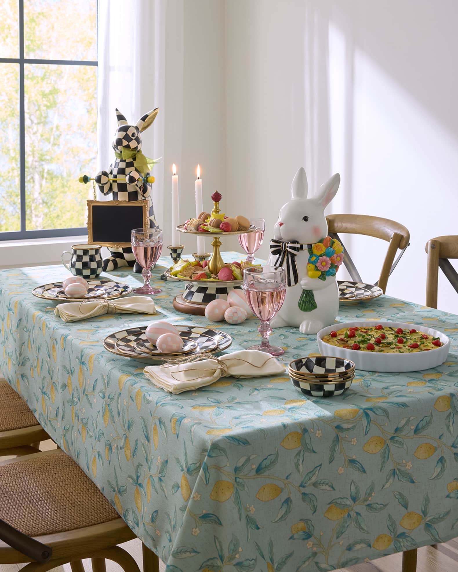 MacKenzie-Childs Calico Bunny Cookie Jar | Horchow