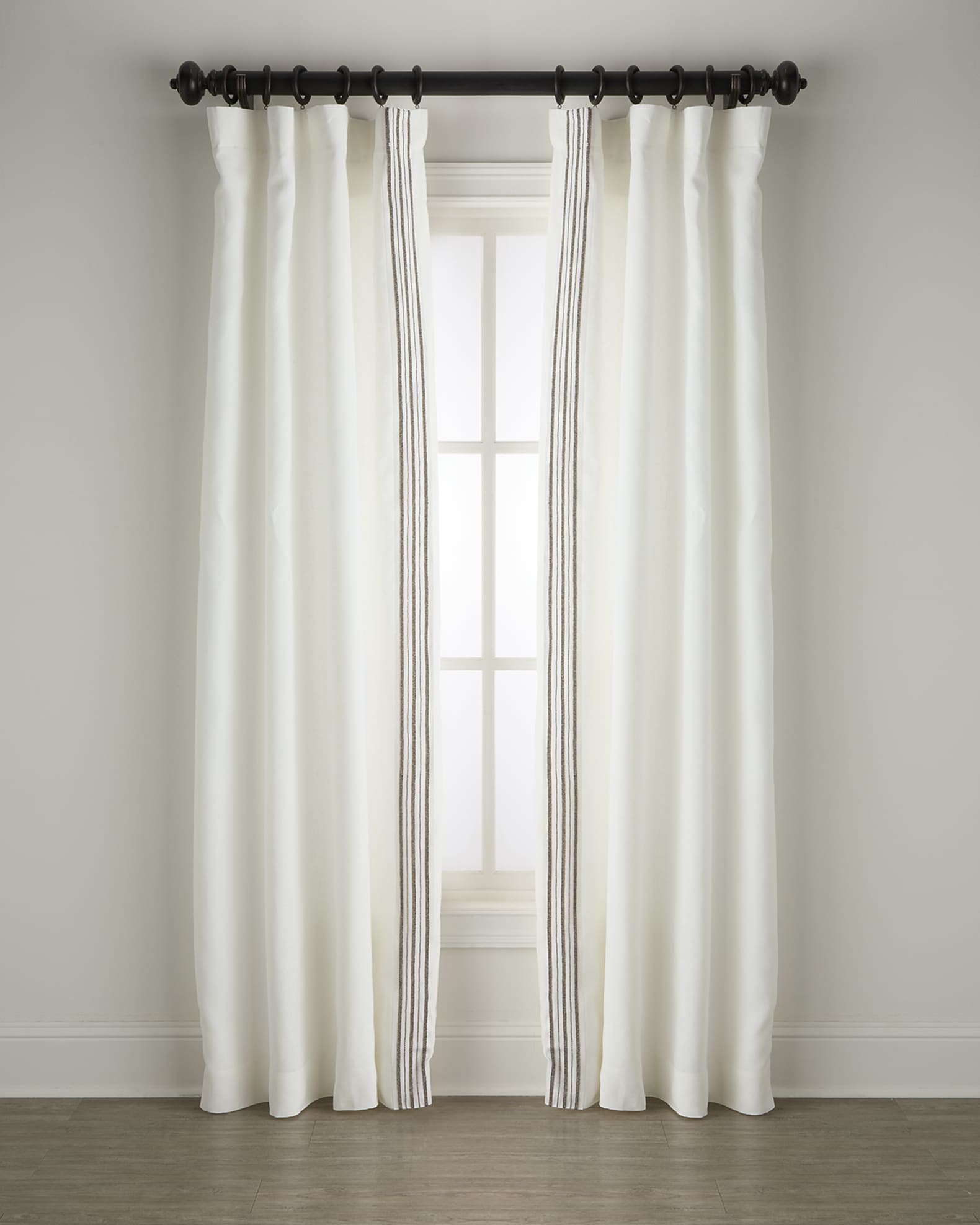 Home Silks Trelli Light-Filtering Linen Drapery Panels, 52" x 108 ...