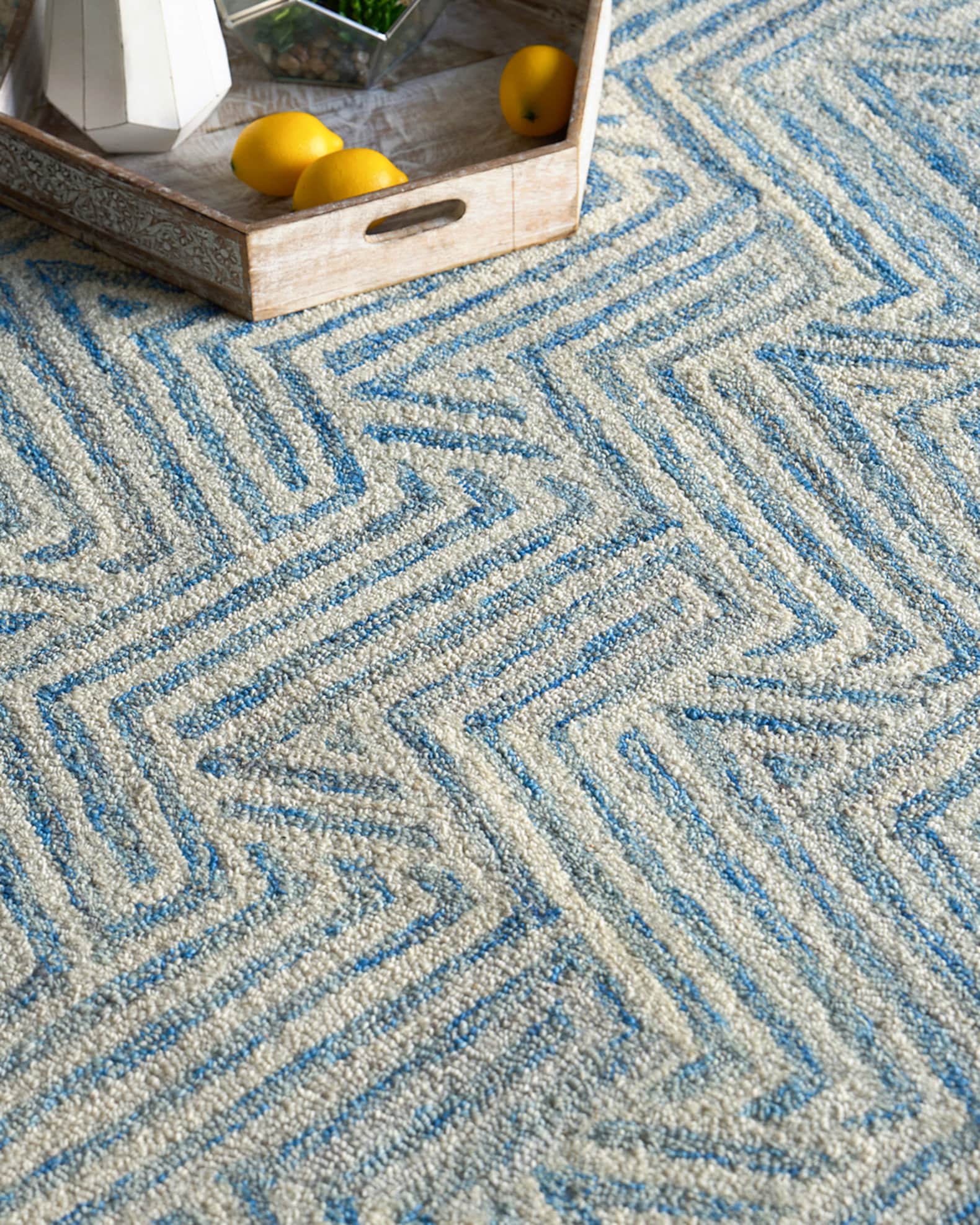 Exquisite Rugs Swirl Modern Hand Tufted Rug | Horchow