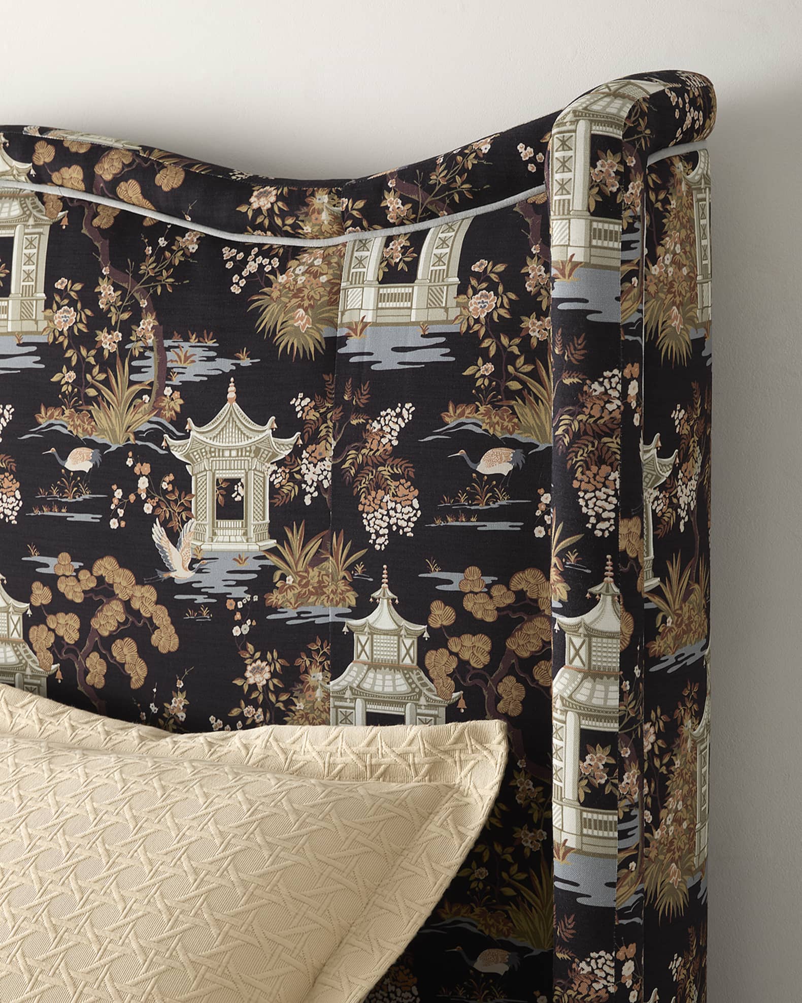 Massoud Kingston Wingback King Bed | Horchow