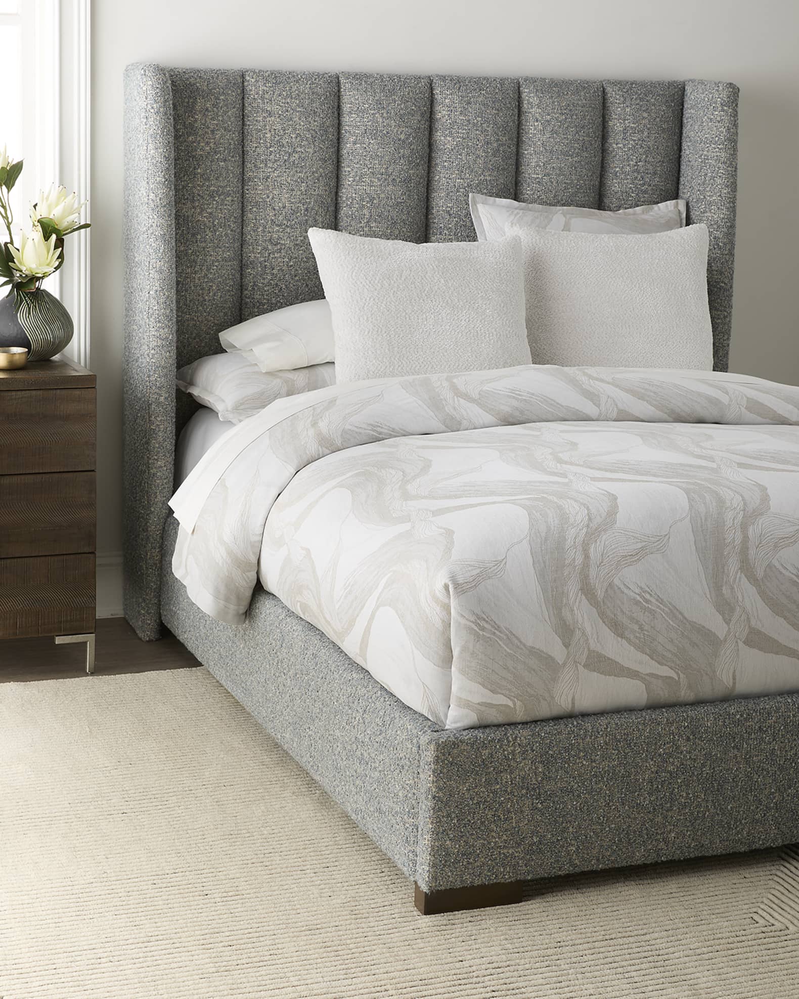 Massoud Harper Wingback King Bed | Horchow