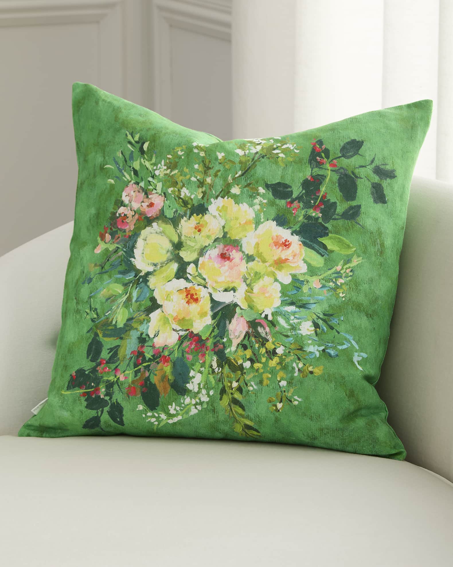 Designers Guild Margaretta Linen Decorative Pillow, 22" Square | Horchow