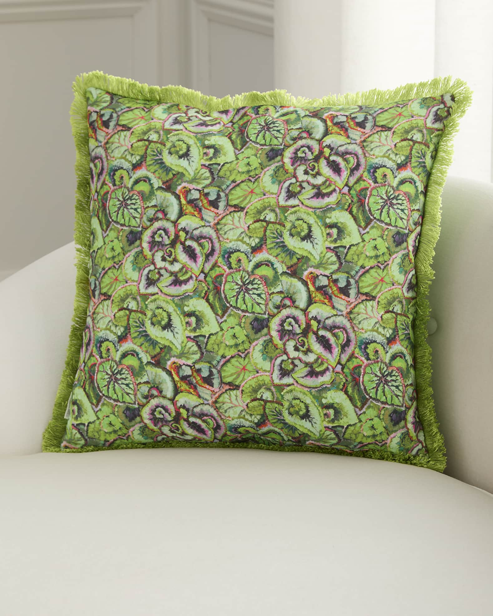 Designers Guild Leaf Glaze Decorative Pillow, 20" Square | Horchow