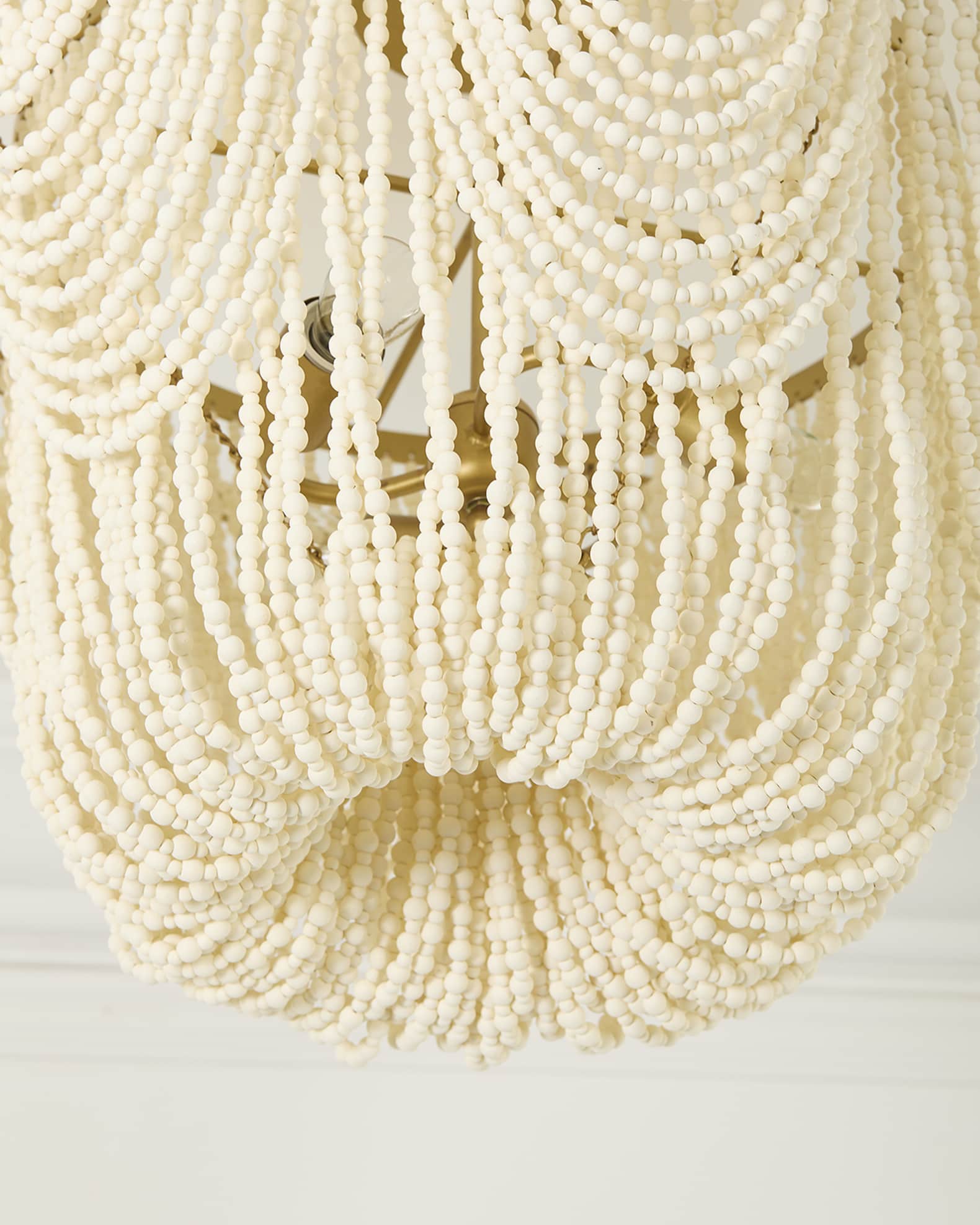 Neiman Marcus Draped Wood Bead Flushmount | Horchow