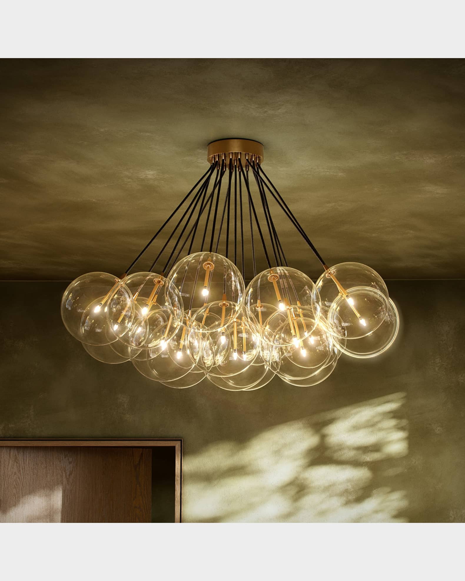 Four Hands x Schwung Lighting Cloud 19-Light Chandelier, 47" | Horchow