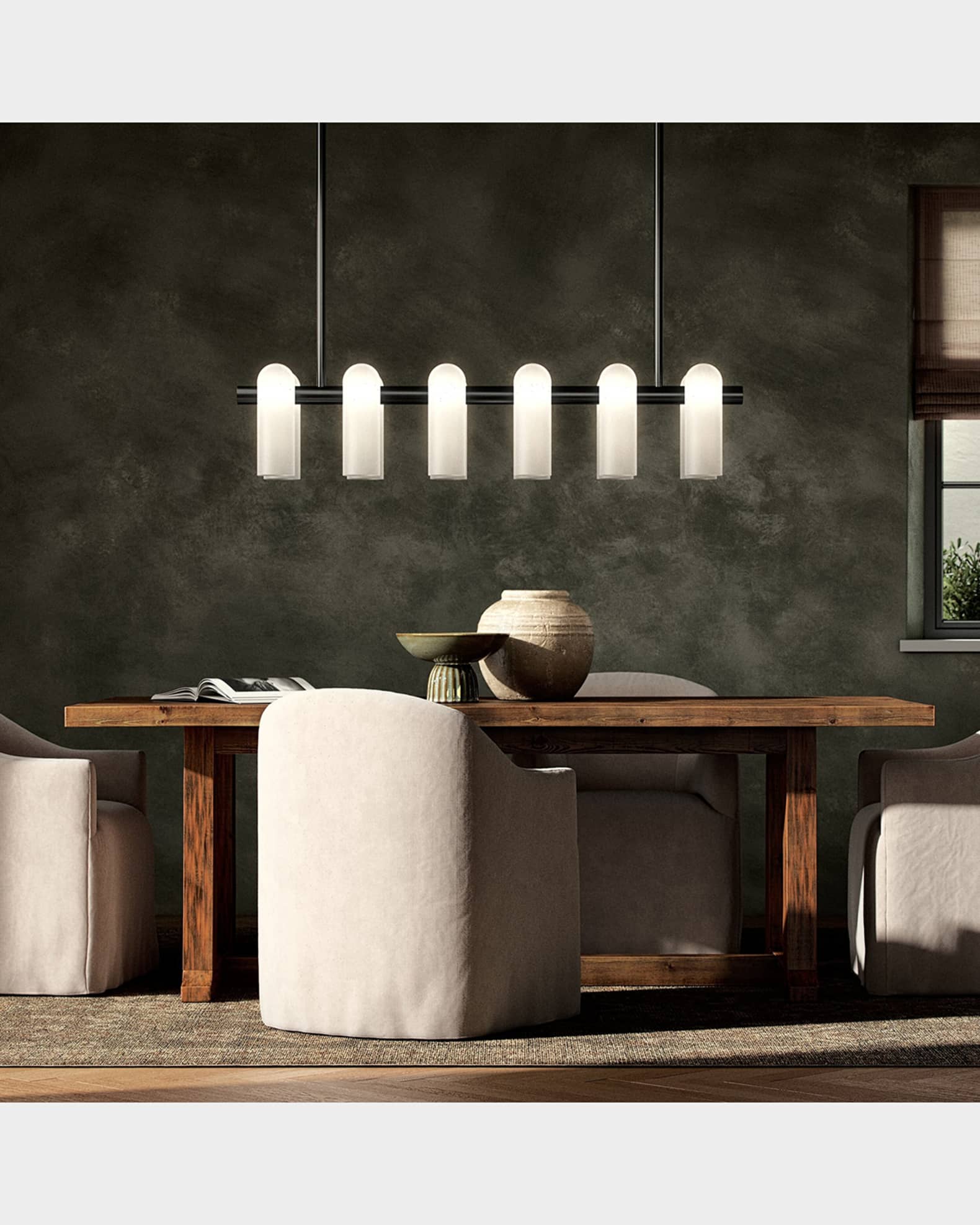 Four Hands Schwung Collection Odyssey Linear Medium 12-Light Chandelier ...