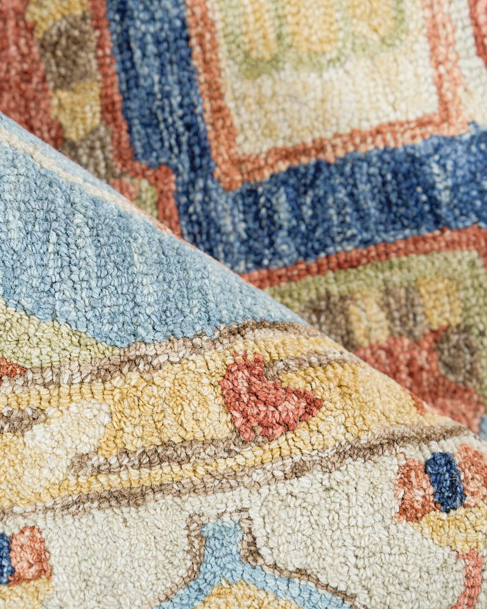 Exquisite Rugs Richmond Serapi Hand-Tufted Beige/Red Rug, 5' x 8' | Horchow