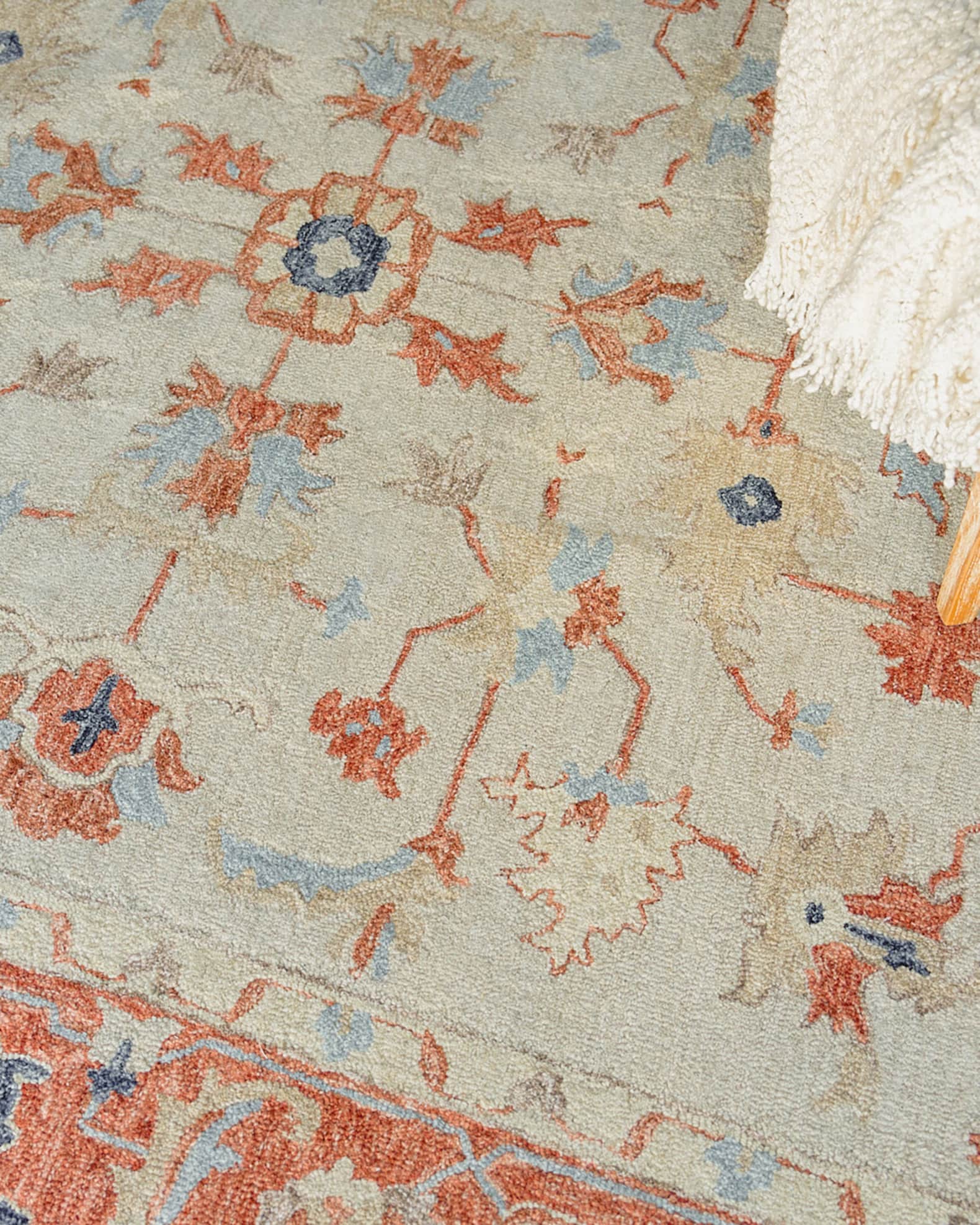 Exquisite Rugs Richmond Serapi Hand-Tufted Beige/Rust Rug, 9' x 12 ...