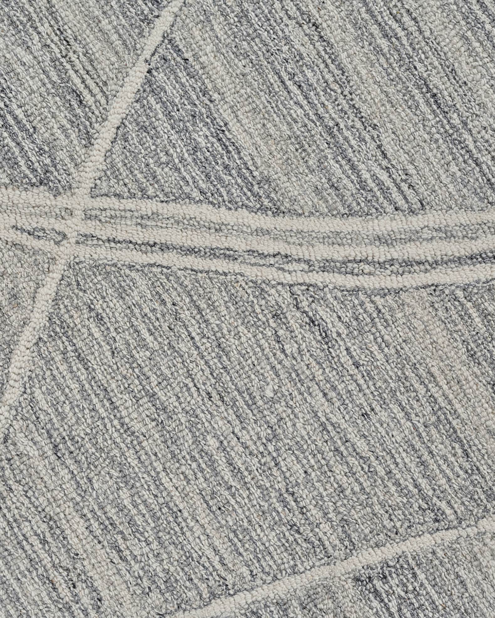 Exquisite Rugs Tangiers Hand-Tufted Gray/Ivory Rug, 9' x 12' | Horchow