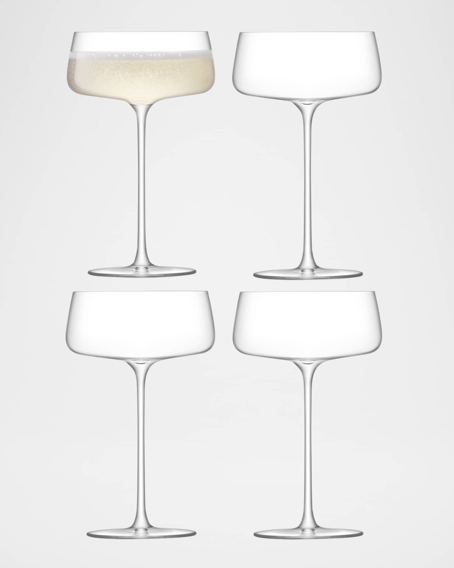 LSA Metropolitan Champagne Saucers, 10 oz. - Set of 4 | Horchow