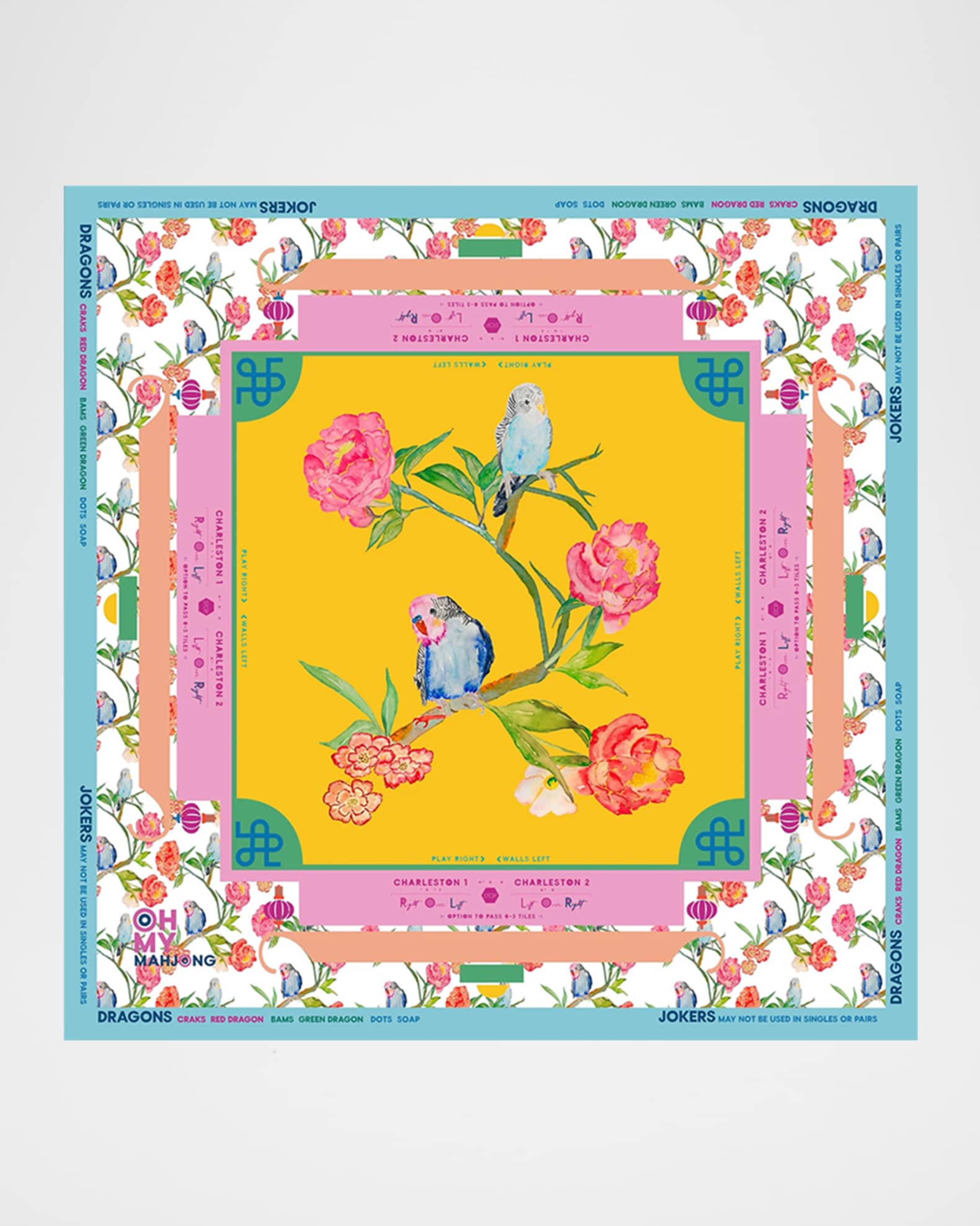 OH MY MAHJONG x Brooke Wright Spring Fling Neoprene Mahjong Mat | Horchow