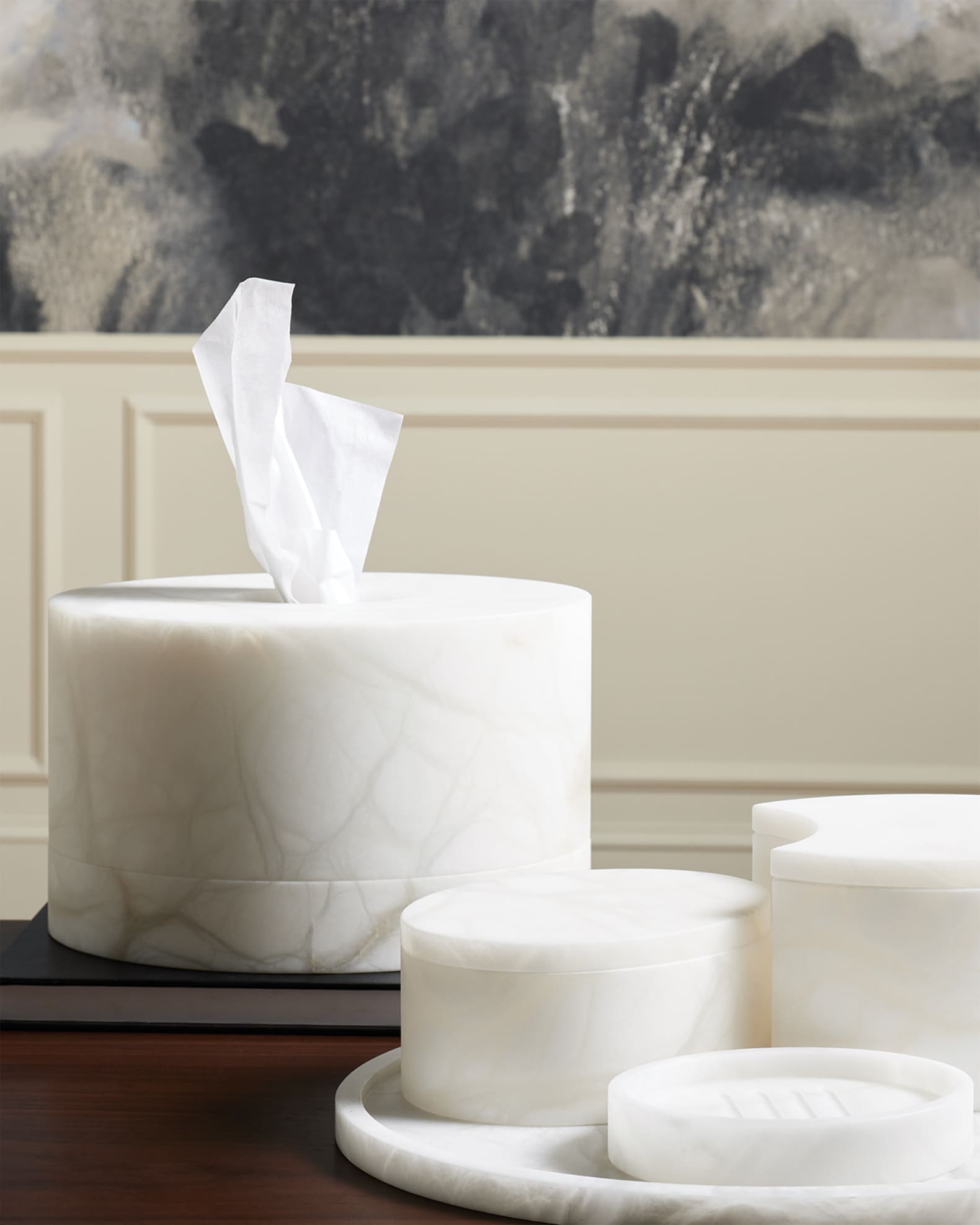 Global Views Oval Amenities Set & Tissue Box Cover | Horchow