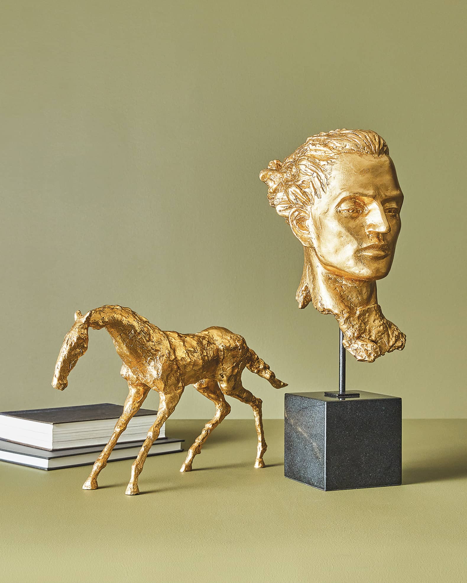 Global Views Gilded Portrait Sculpture | Horchow