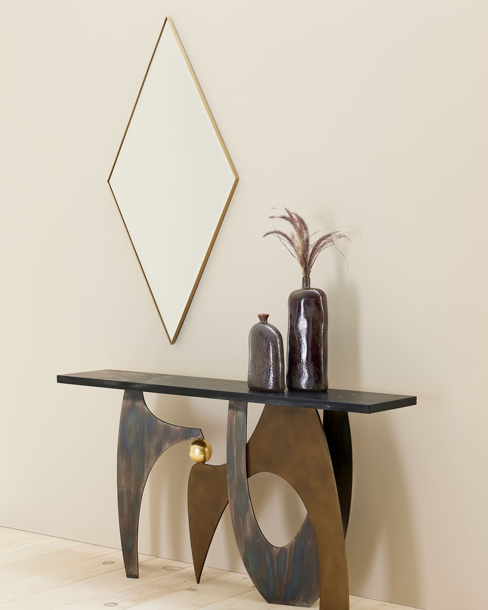 Global Views Diamond Wall Mirror | Horchow