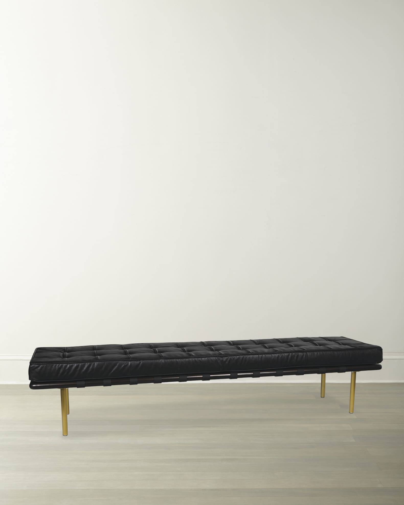 Regina Andrew Tufted Leather Gallery Bench, 78" | Horchow
