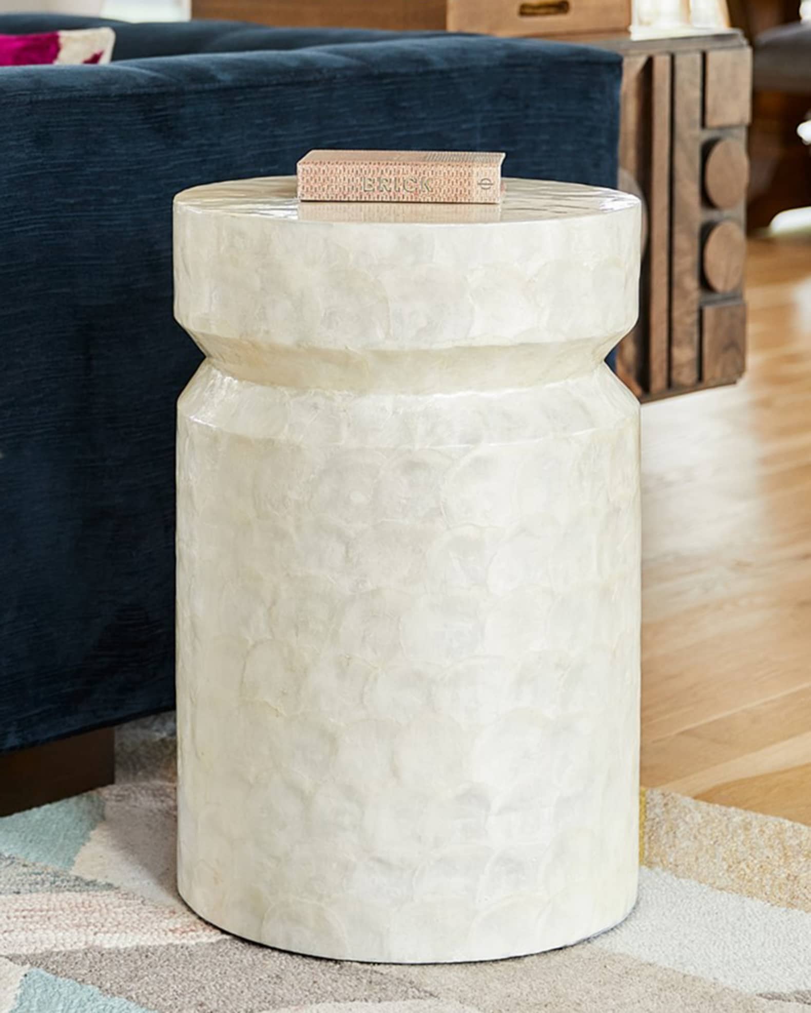 Triton Capiz Shell Side Table | Horchow