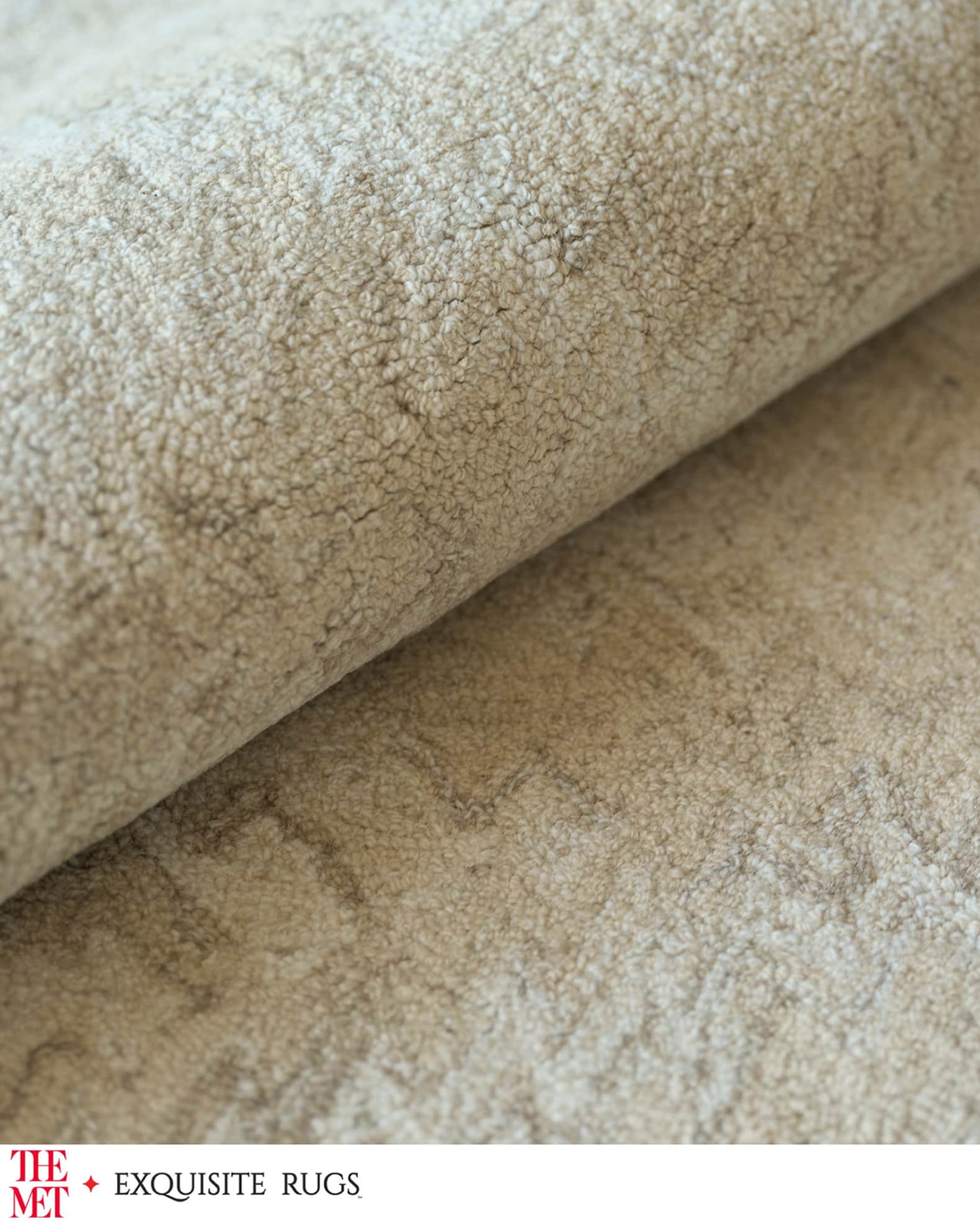 Exquisite Rugs x THE MET Bargello Hand-Tufted Beige Rug, 8' x 10' | Horchow